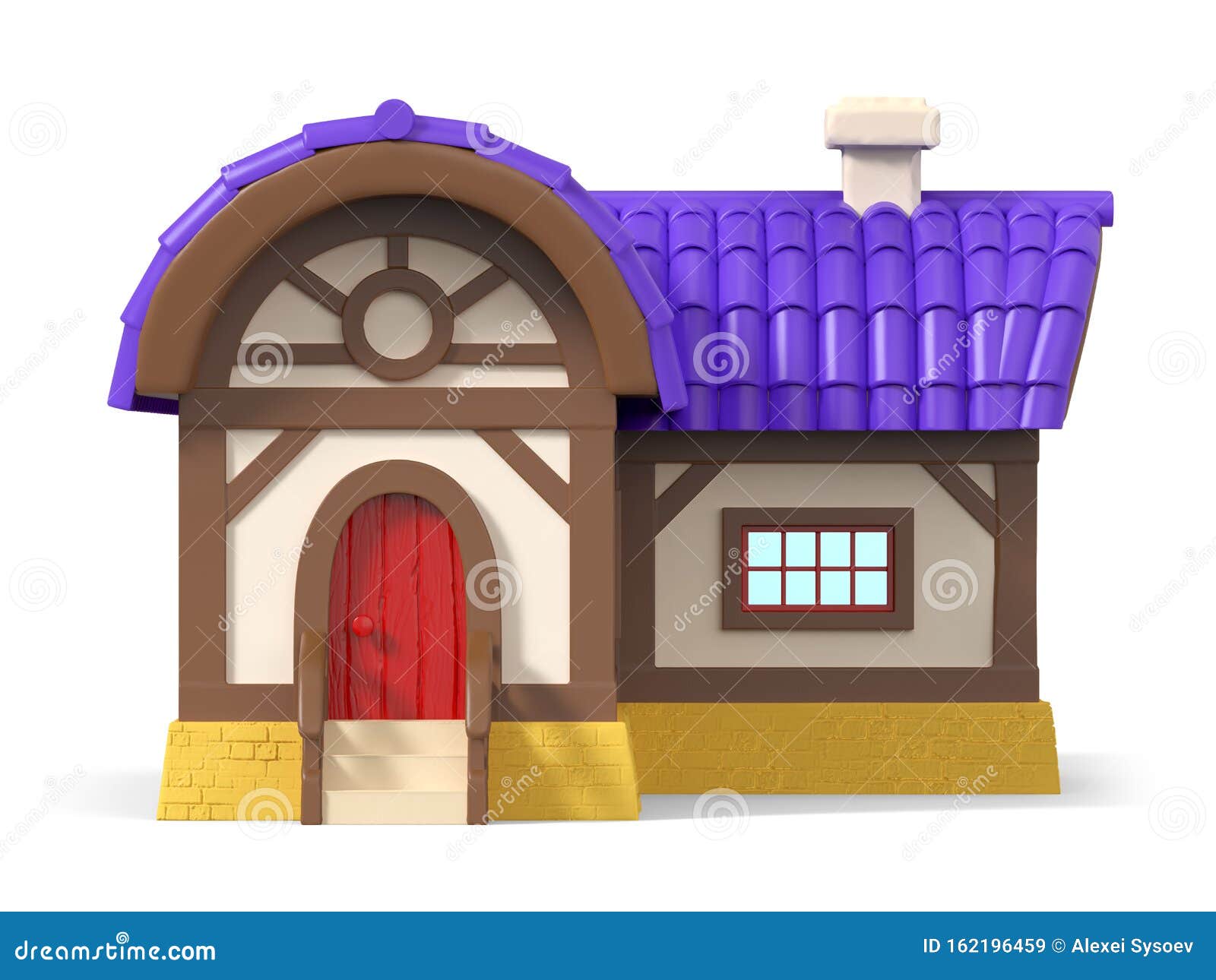 Fantasy House Cartoon 3d Front Stock Illustration - Illustration of ...