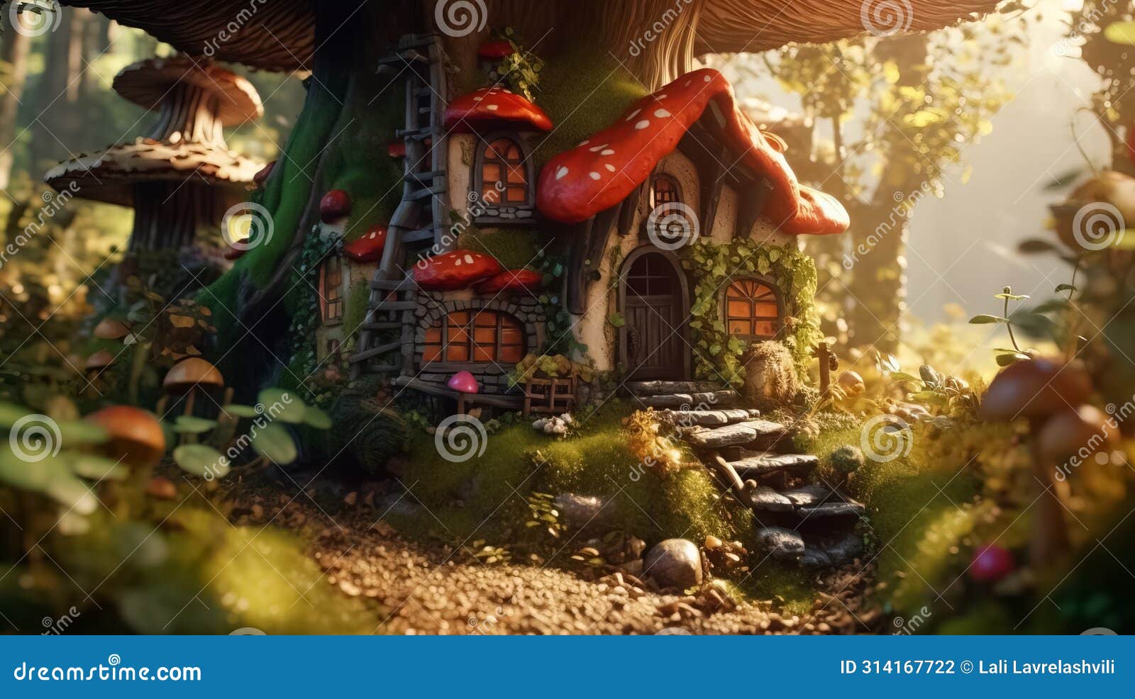 Fantasy Hut of Tiny Forest Dweller, Macro View of Fairy Tale Home Stock ... Fantasy Hut of Tiny Forest Dweller, Macro View of Fairy Tale Home Stock ...