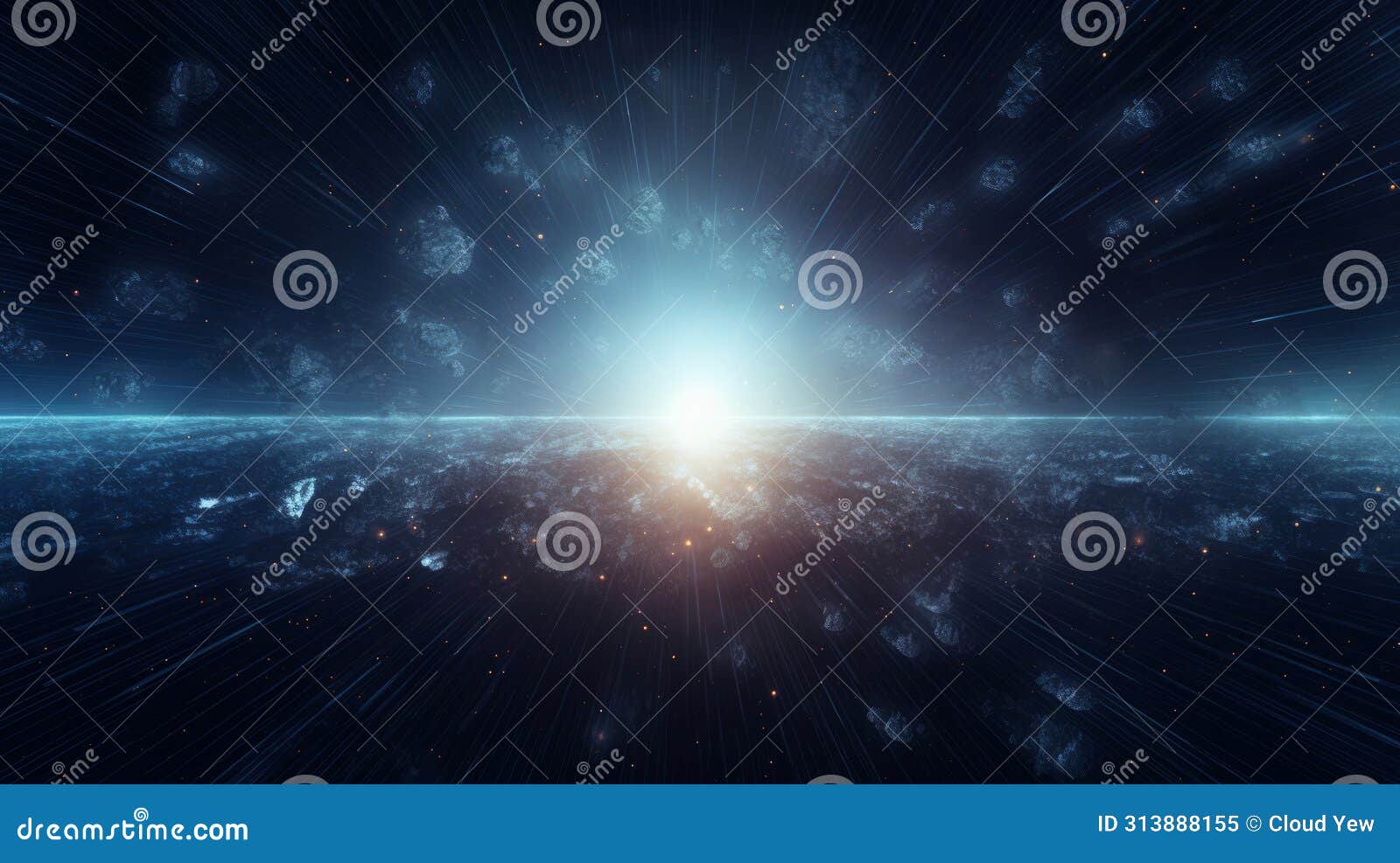 A Fantasy Hyper Zoom Backdrop with Interstellar Wonders Stock ...