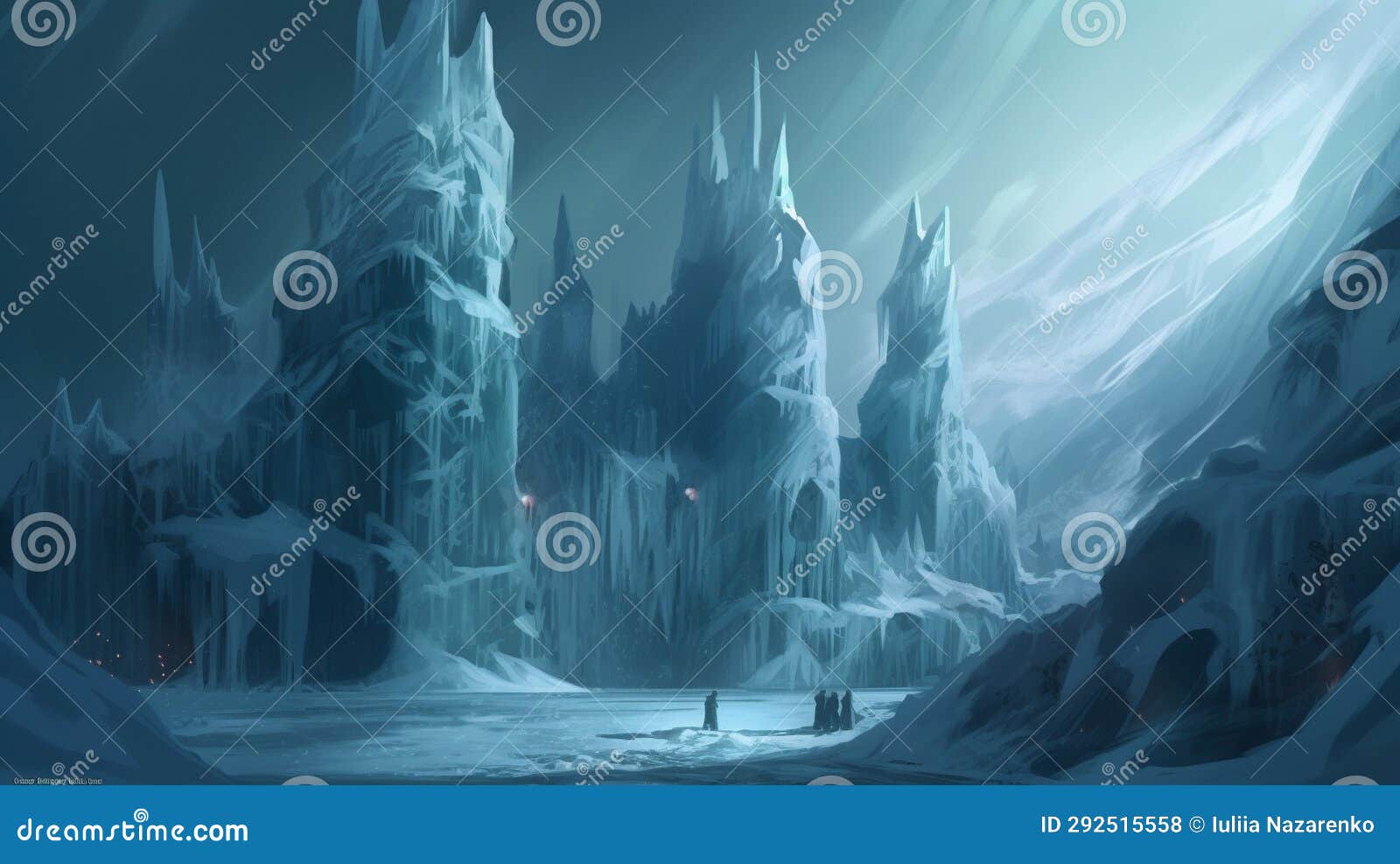 An Ice Structure with Sharp Spikes at the Top. AI Generated Stock Photo ...
