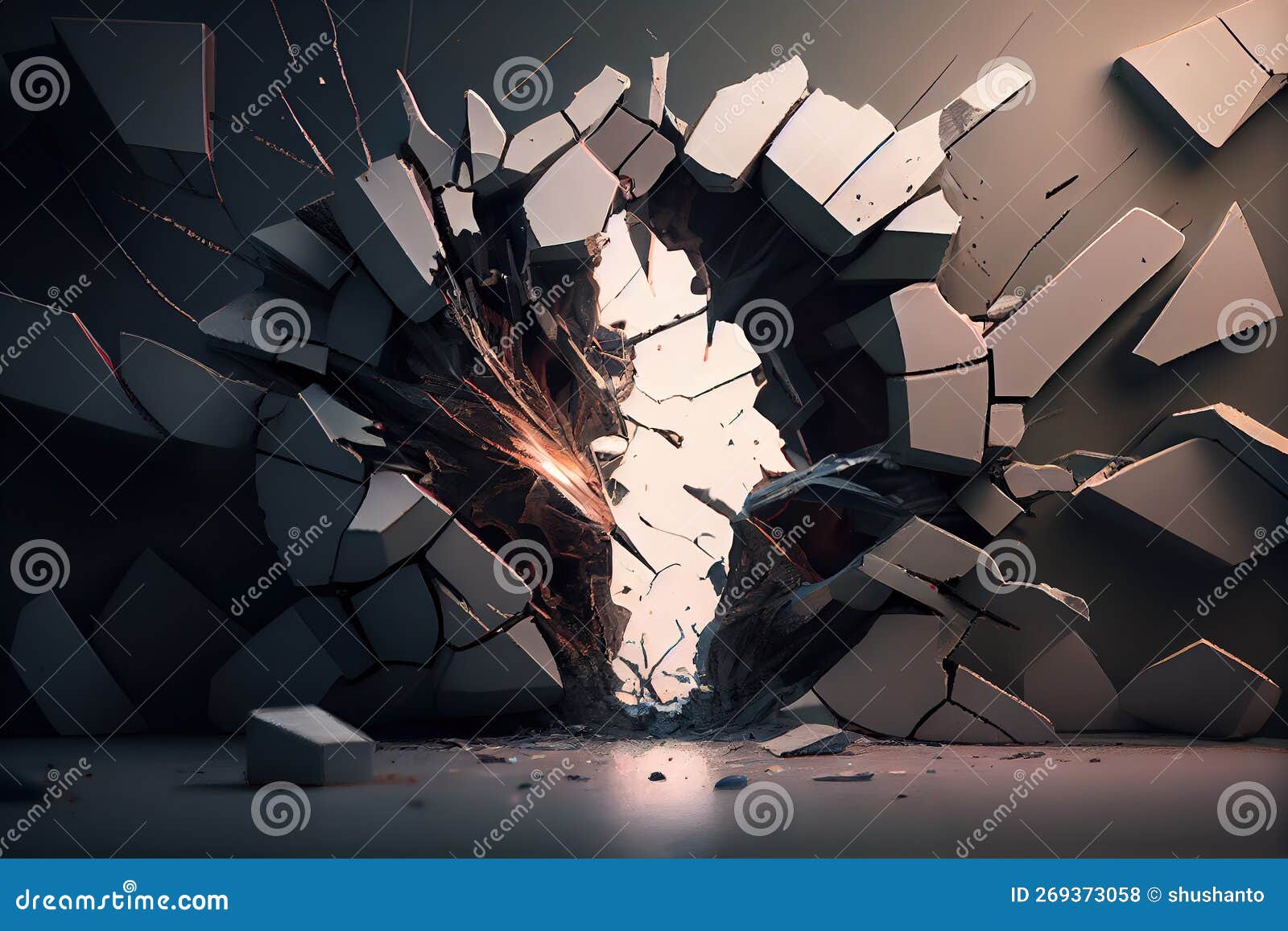 Fantasy Illustration of Shattered Creative Manipulation Stock ...