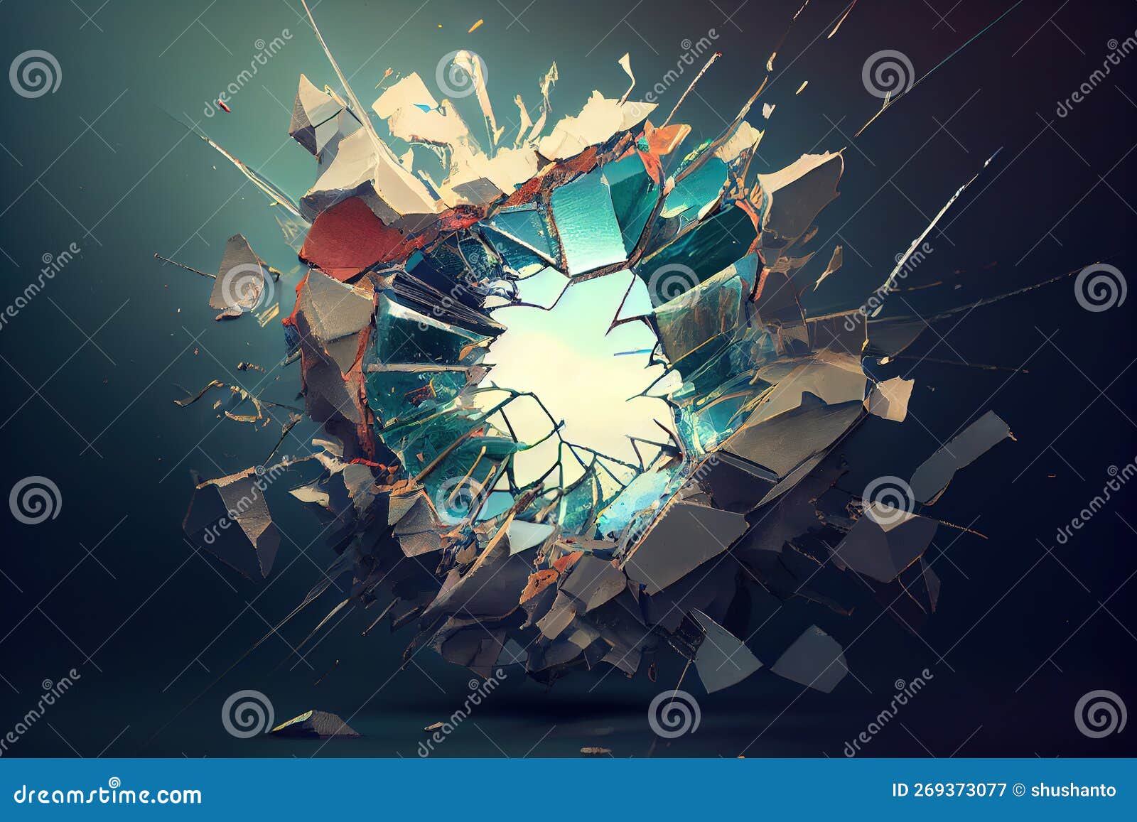 Fantasy Illustration of Shattered Creative Manipulation Stock ...