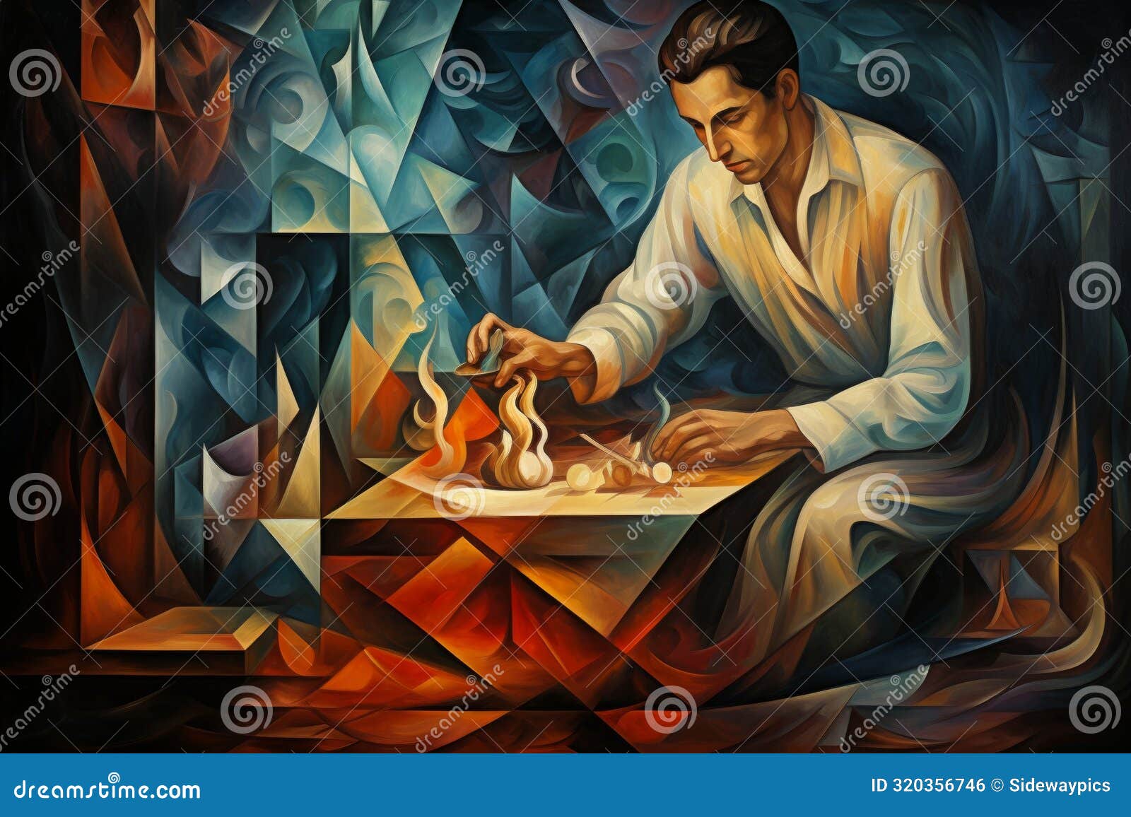 A Master of Elemental Magic, Manipulating Fire, Water, Earth, and Air ...