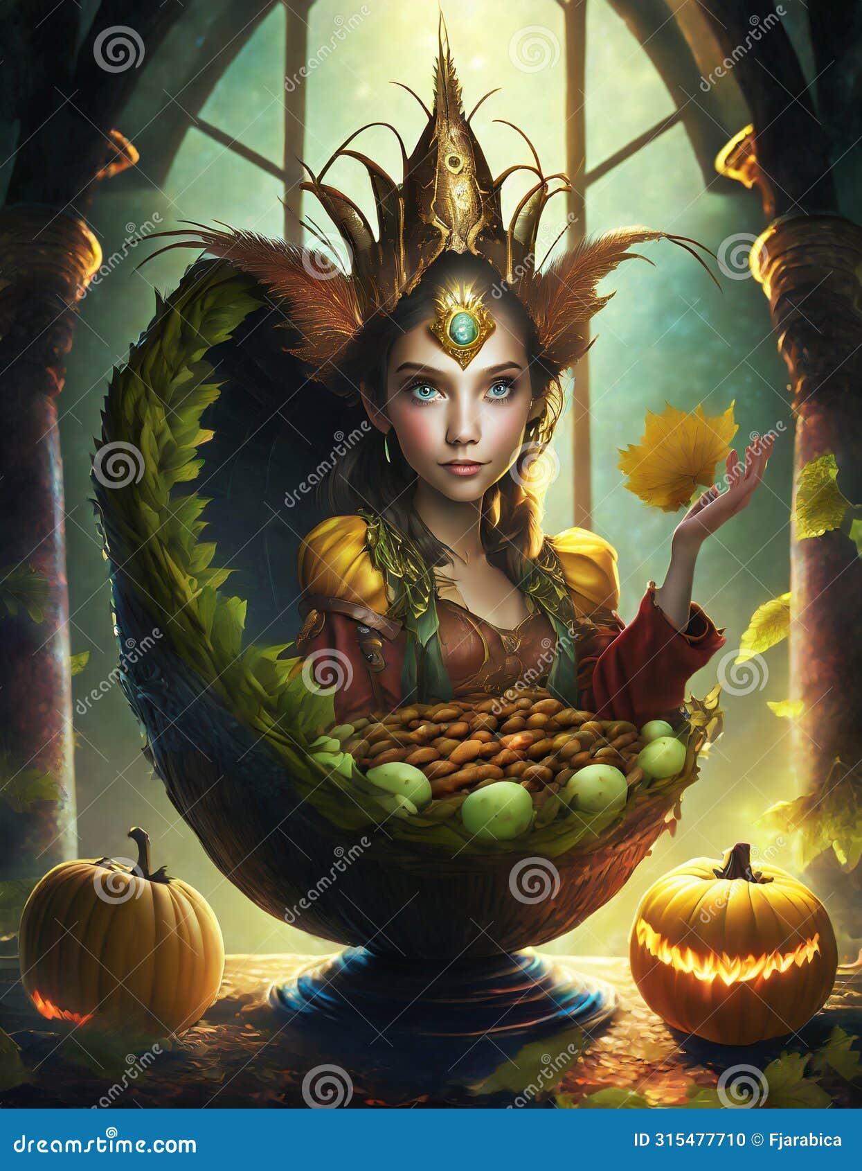 Fantasy Image with Harvested Vegetables As Cornucopia for Thanksgiving ...