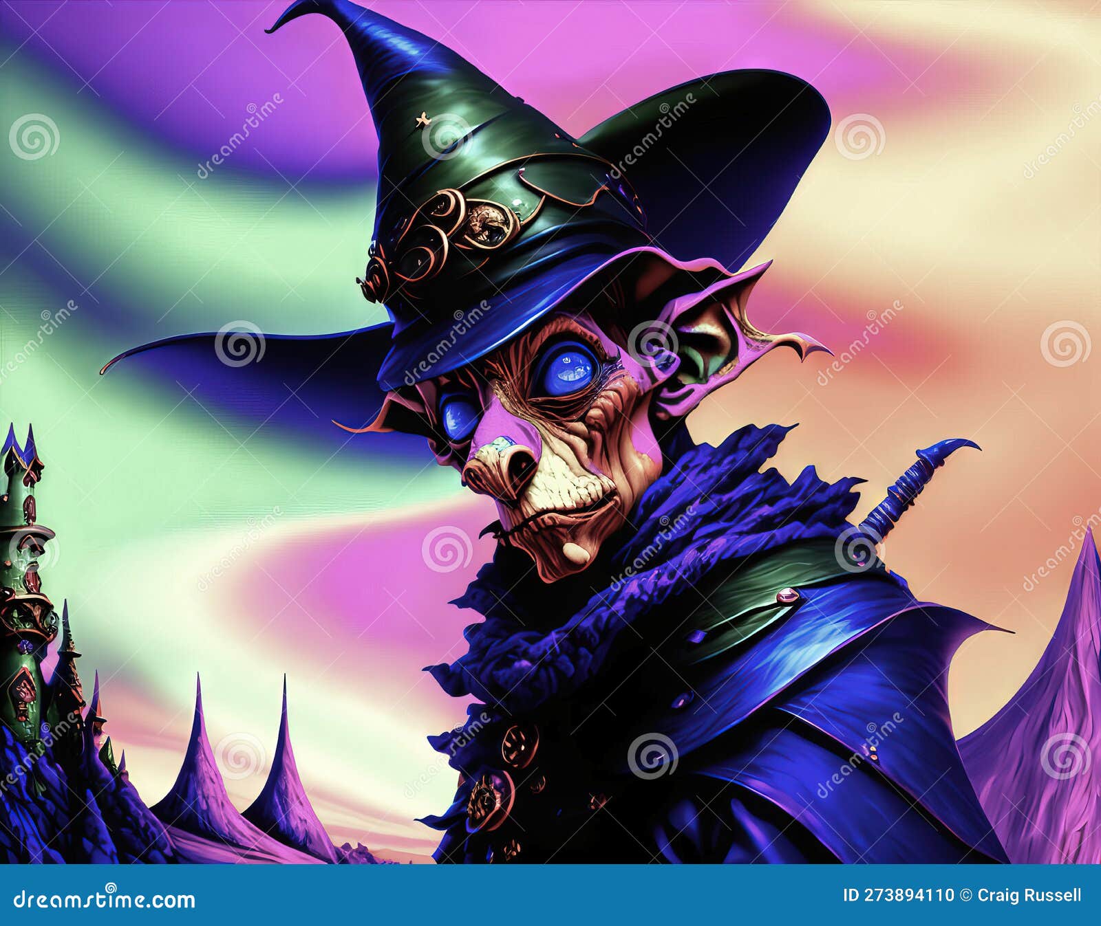 Fantasy Inspired Evil Goblin. AI Generated Stock Illustration ...