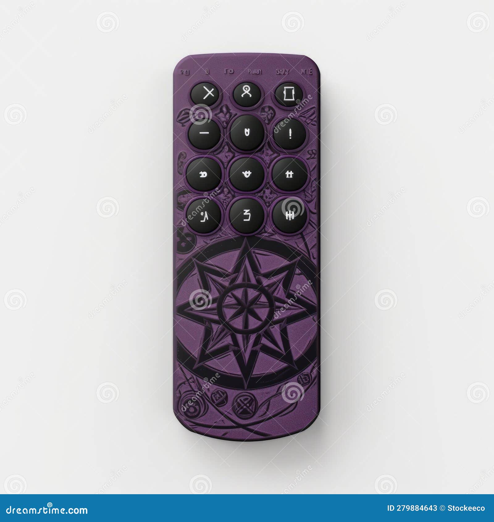 Fantasy-inspired Purple Remote Control with Elaborate Black Pattern ...