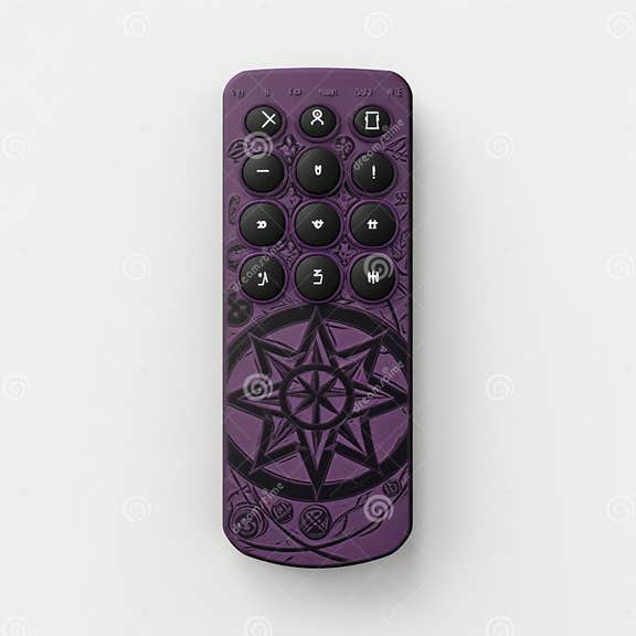 Fantasy-inspired Purple Remote Control with Elaborate Black Pattern ...