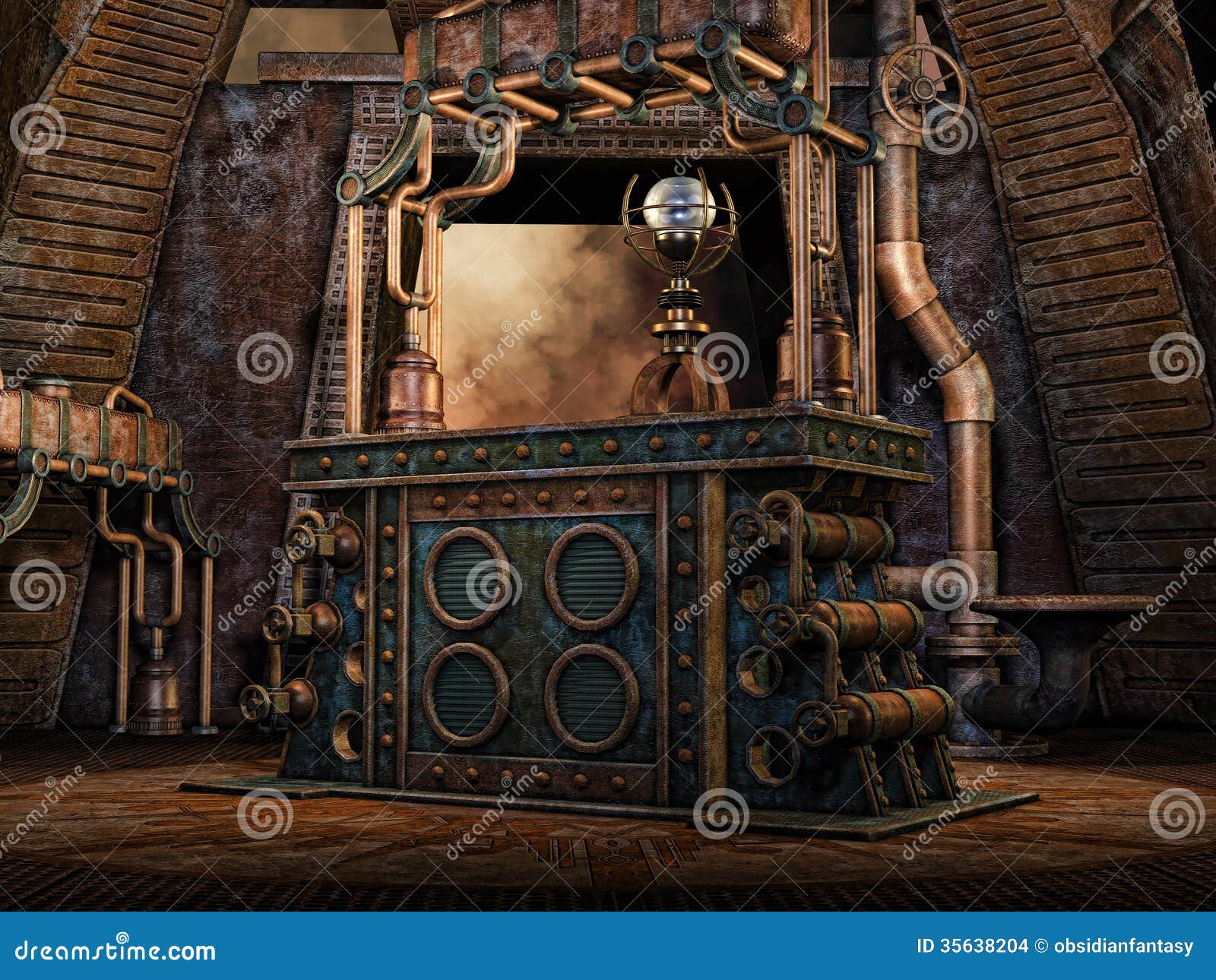 Fantasy iron altar stock illustration. Illustration of crystal - 35638204