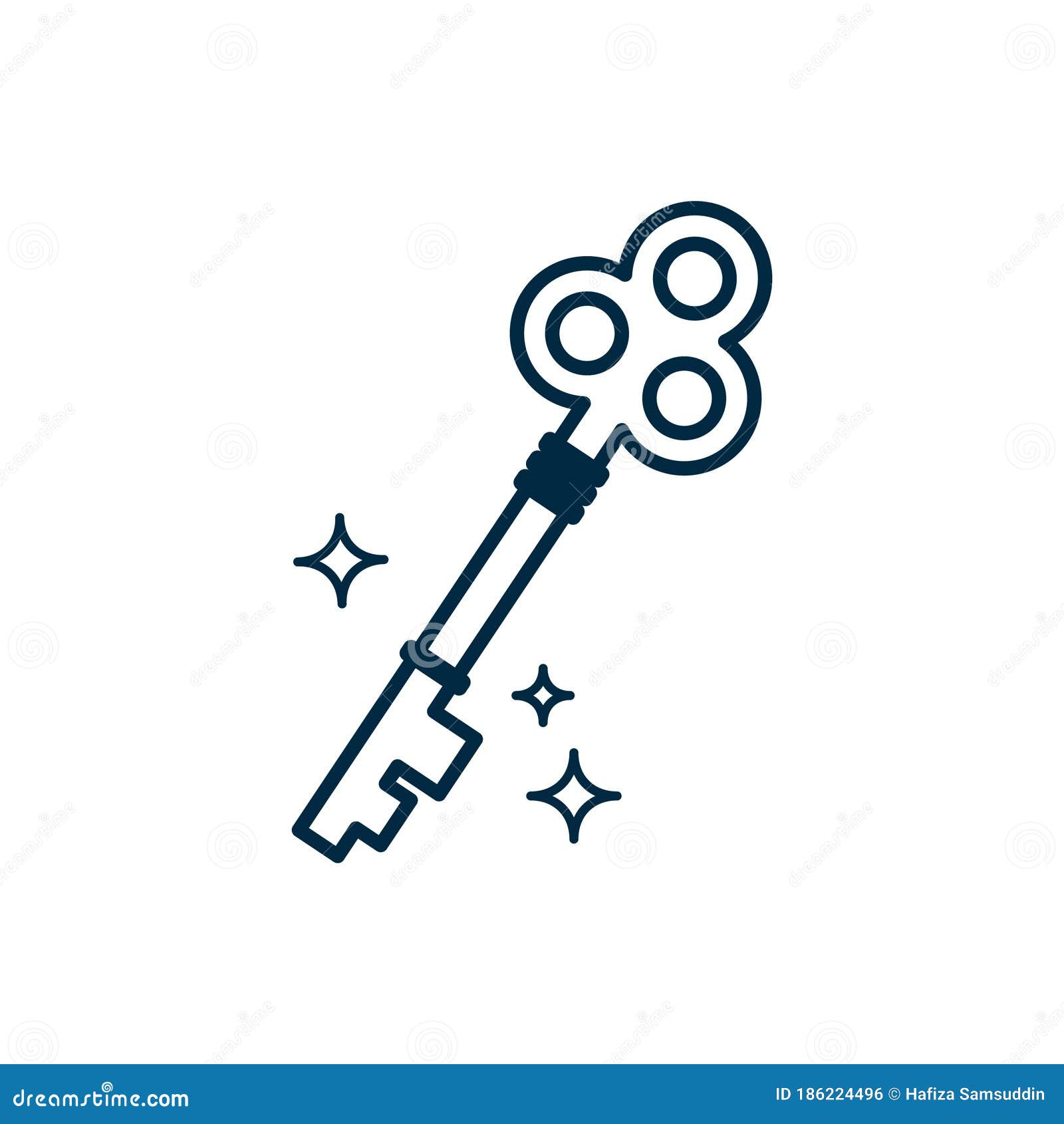 Fantasy Key. Vector Illustration Decorative Design Stock Vector ...