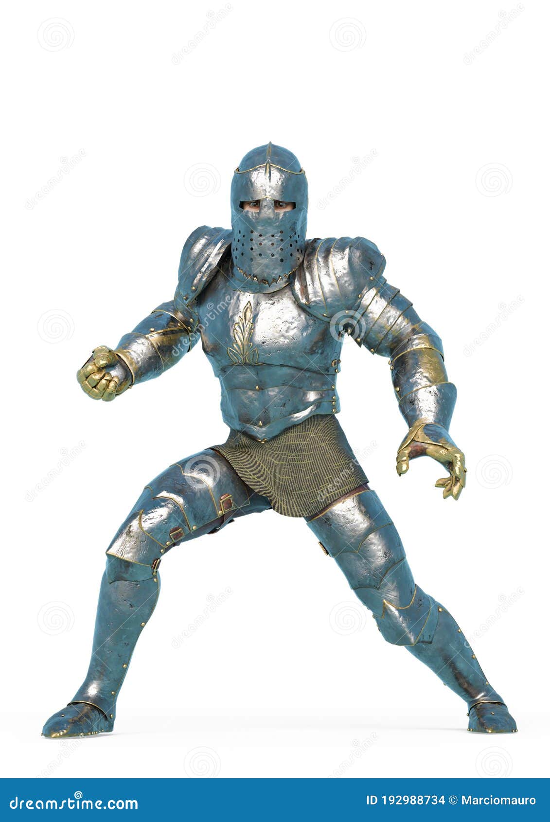 Fantasy Knight in White Background Stock Illustration - Illustration of ...