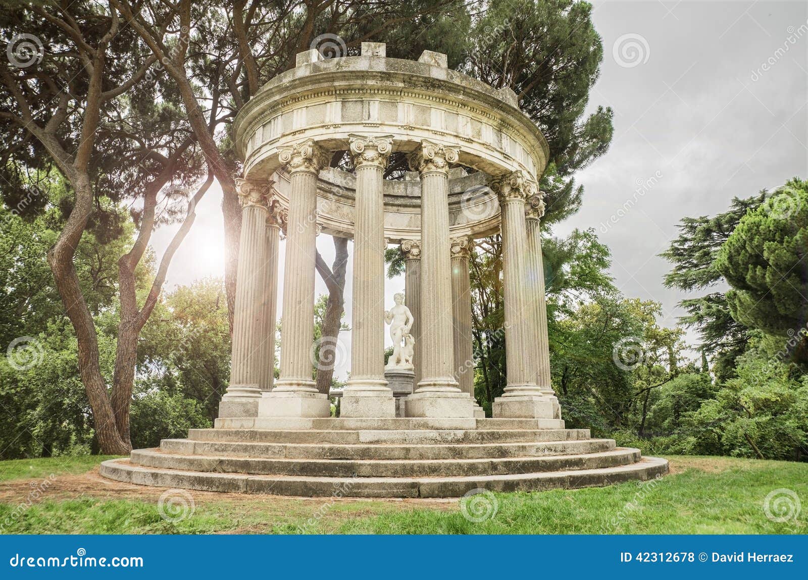 Fantasy Landscape of an Ancient Roman Temple. Stock Photo - Image of ...