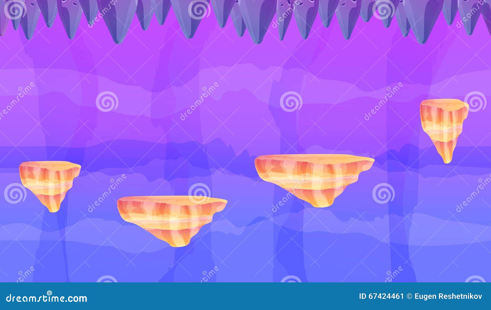 Fantasy landscape. Cave stock vector. Illustration of magical - 67424461