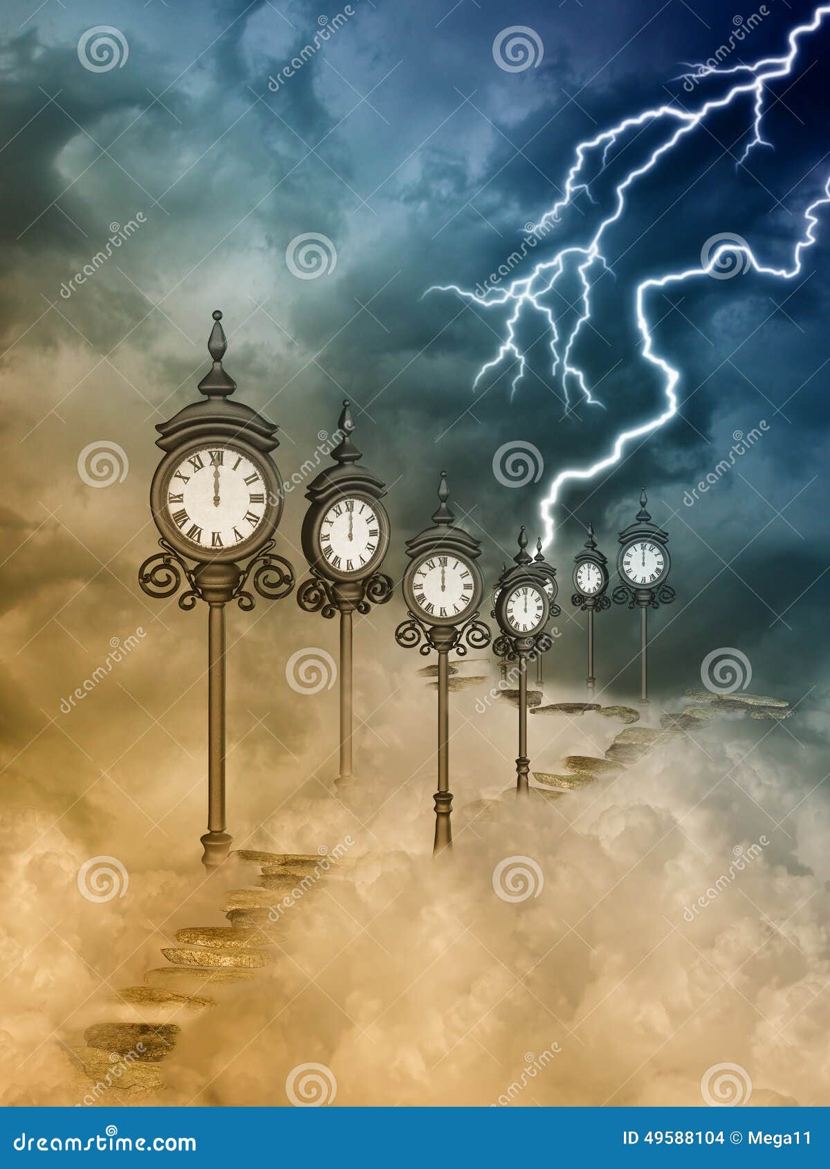 Fantasy landscape stock illustration. Illustration of baby - 49588104