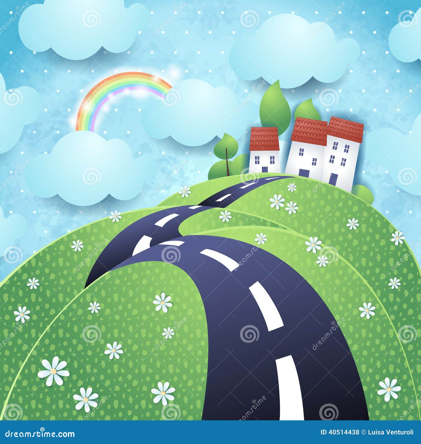 Hilly Road Clipart