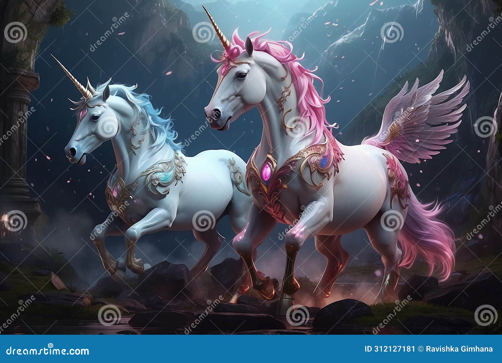 Fantasy Legends: AI-Generated Mythical Creatures, Spotlighting Graceful ...