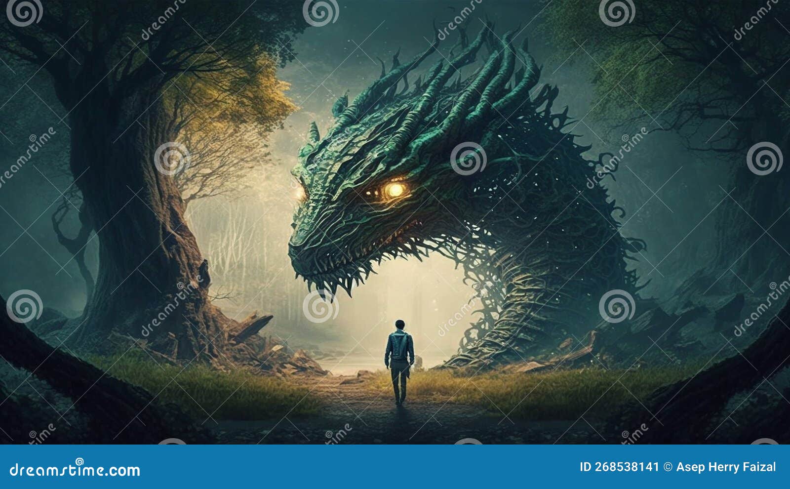 Fantasy lord and dragon stock illustration. Illustration of dreamy ...