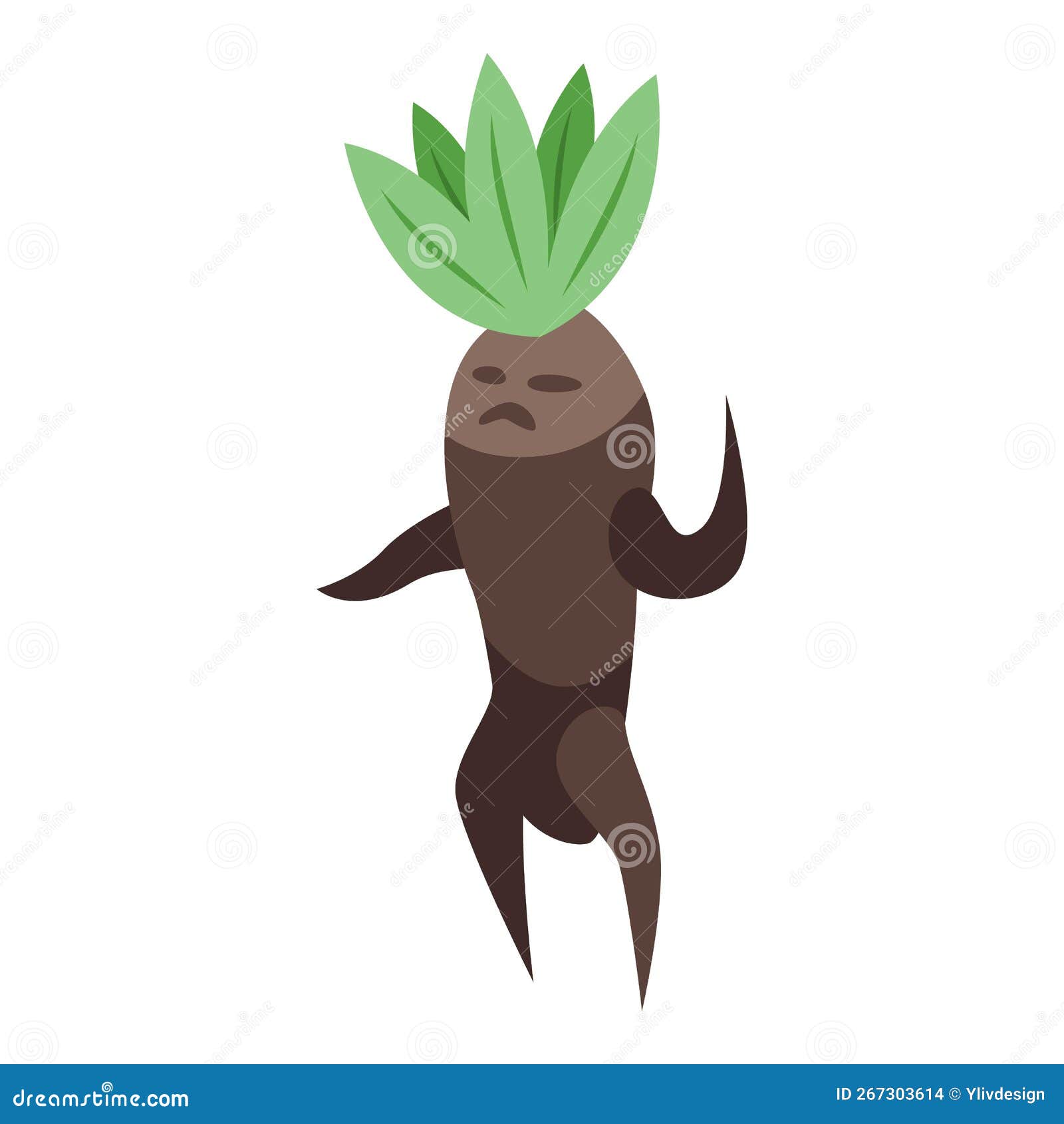 Fantasy Mandrake Icon Isometric Vector. Leaf Plant Stock Illustration ...