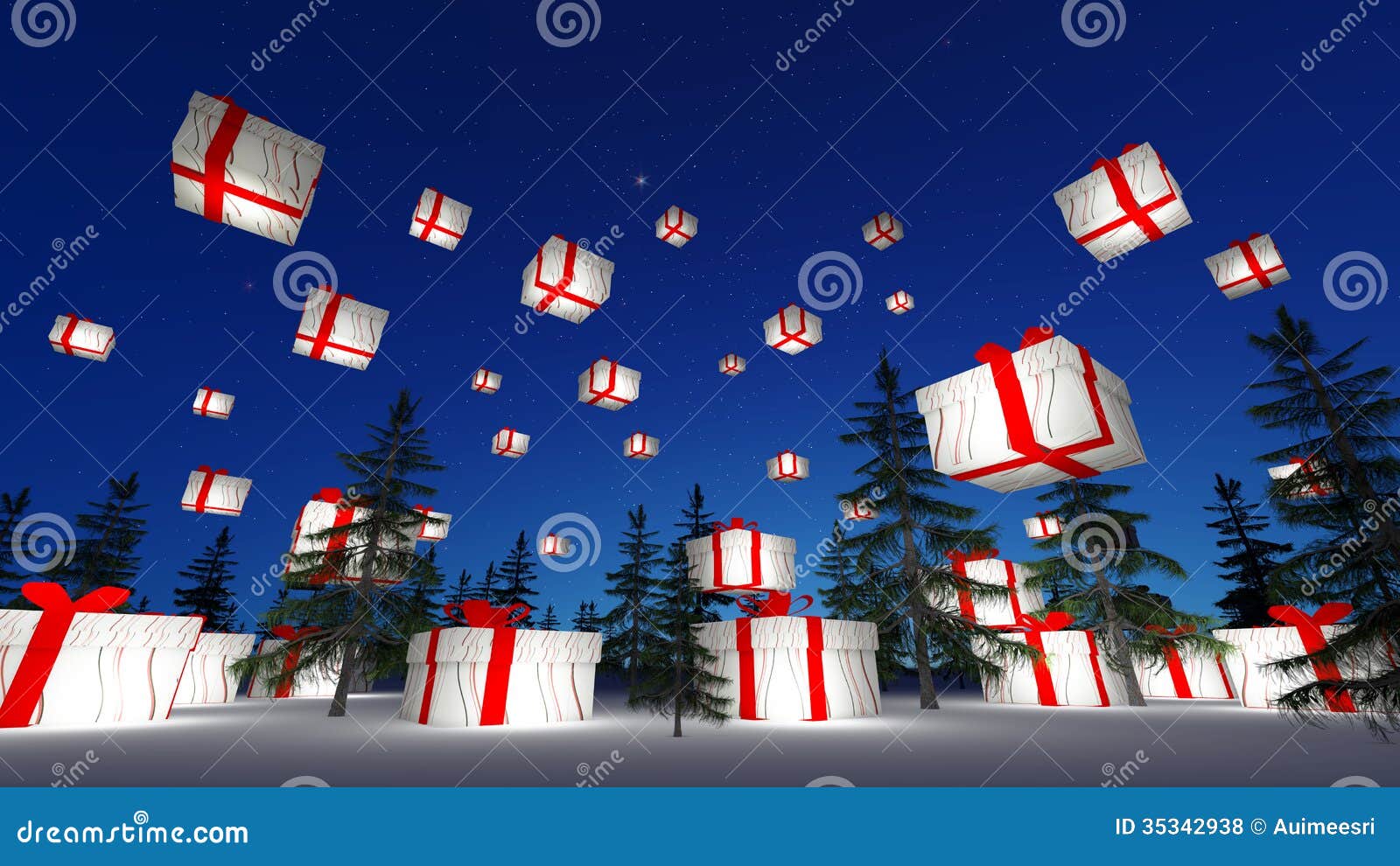 Fantasy Many Gift box stock illustration. Illustration of holiday ...
