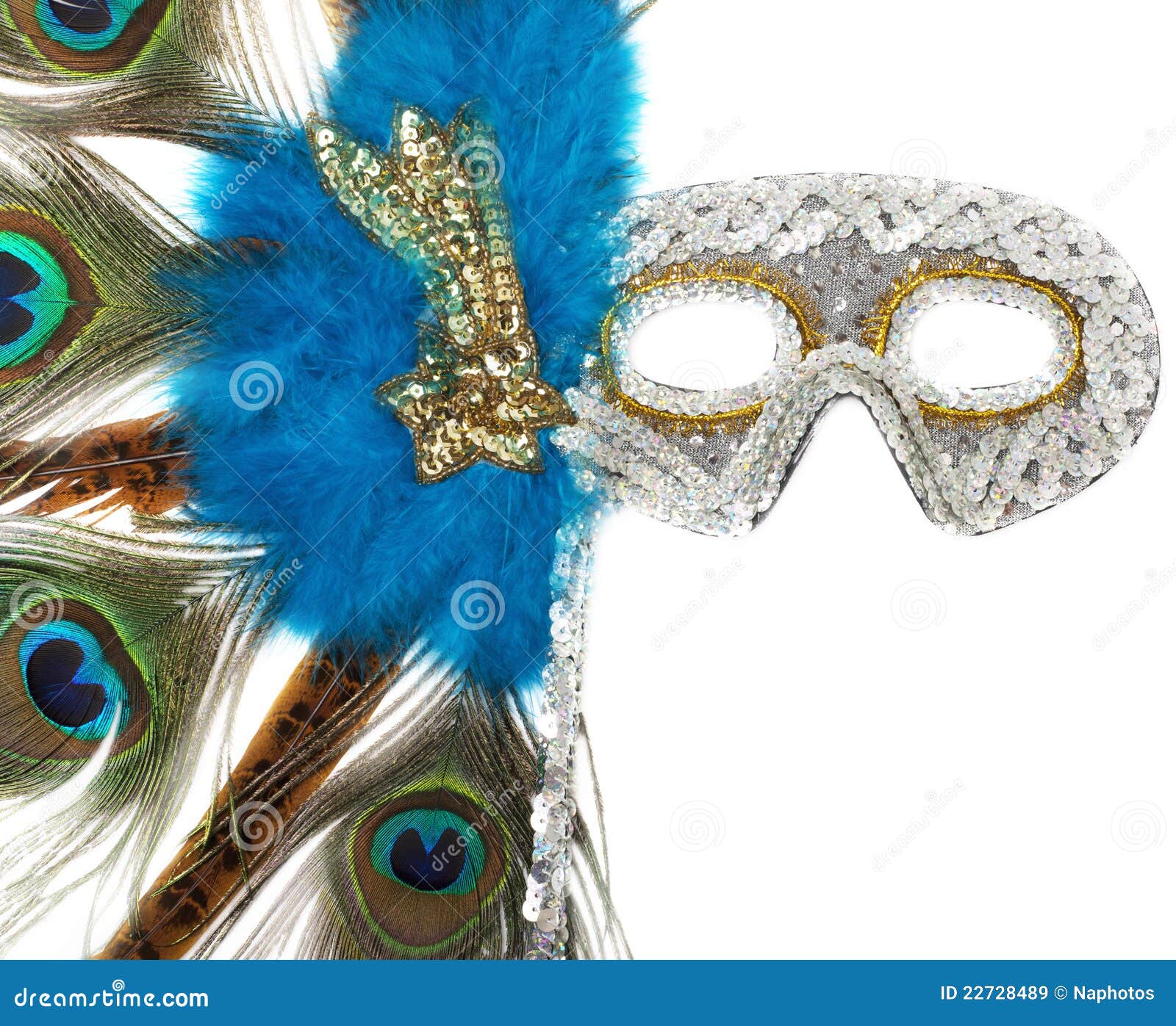 Fantasy Mask with Peacock Feathers Stock Image - Image of celebrate ...