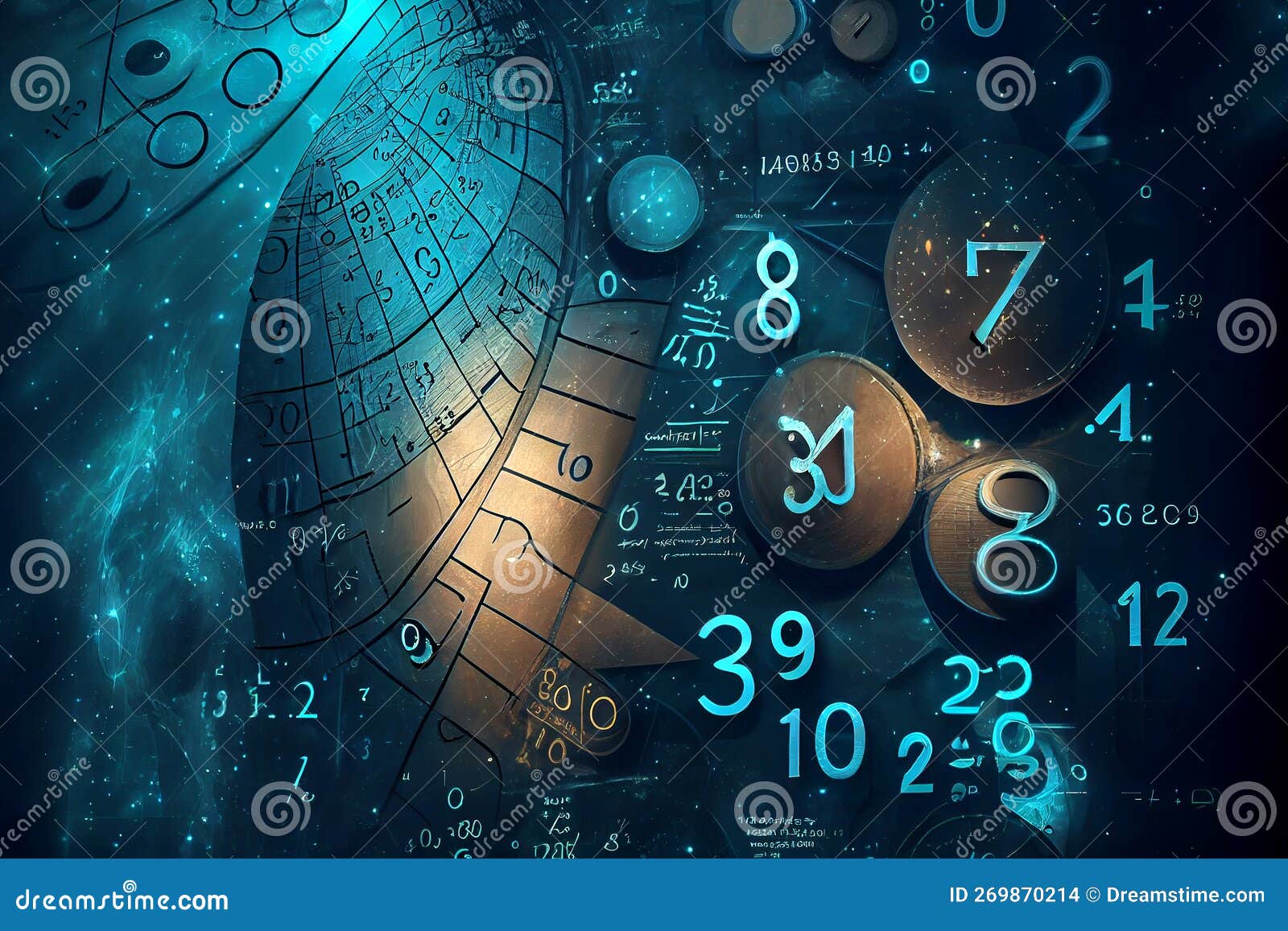 A Fantasy Math Background Featuring Imaginary Mathematical Equations ...