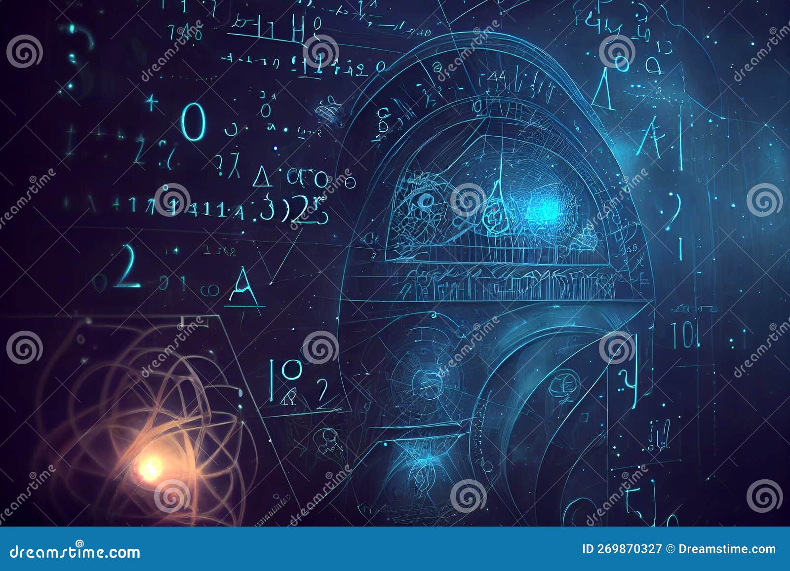 A Fantasy Math Background Featuring Imaginary Mathematical Equations ...