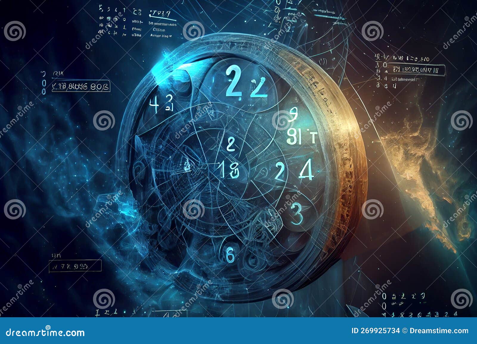 A Fantasy Math Background Featuring Imaginary Mathematical Equations ...
