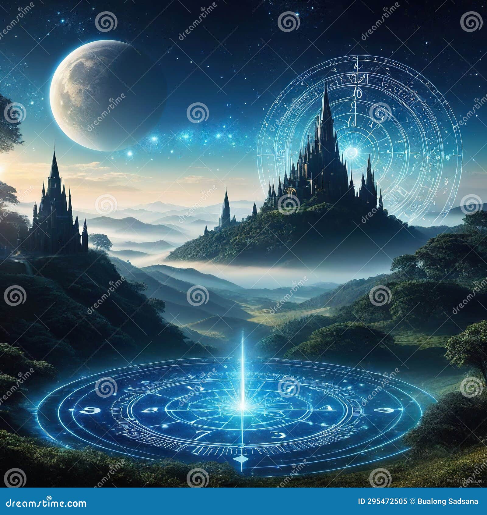 A Fantasy Math Background Featuring Imaginary Mathematical Equations ...