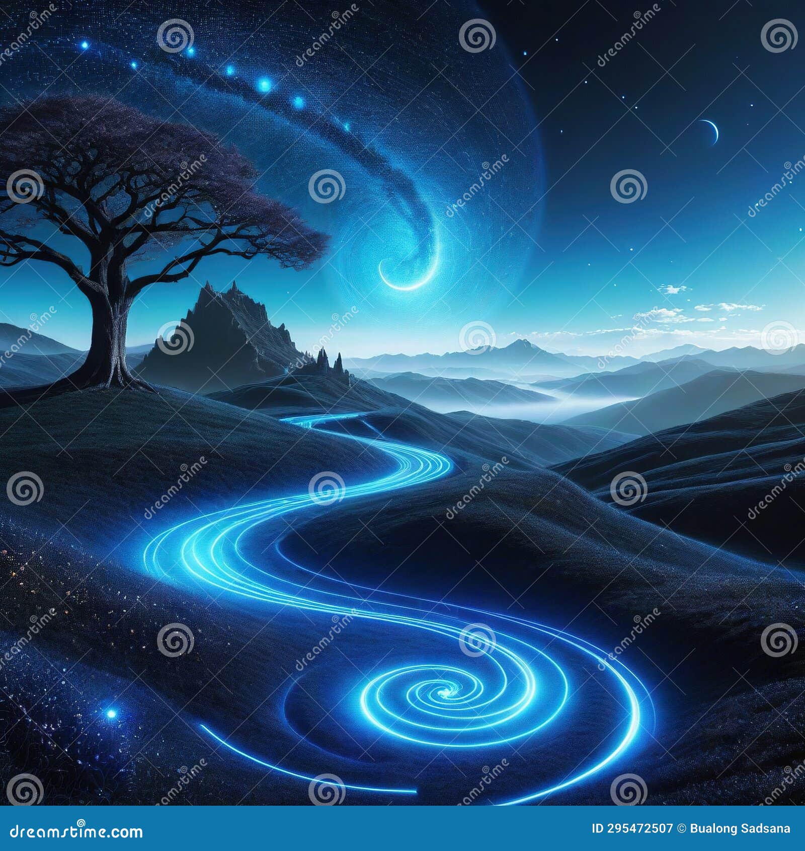 A Fantasy Math Background Featuring Imaginary Mathematical Equations ...