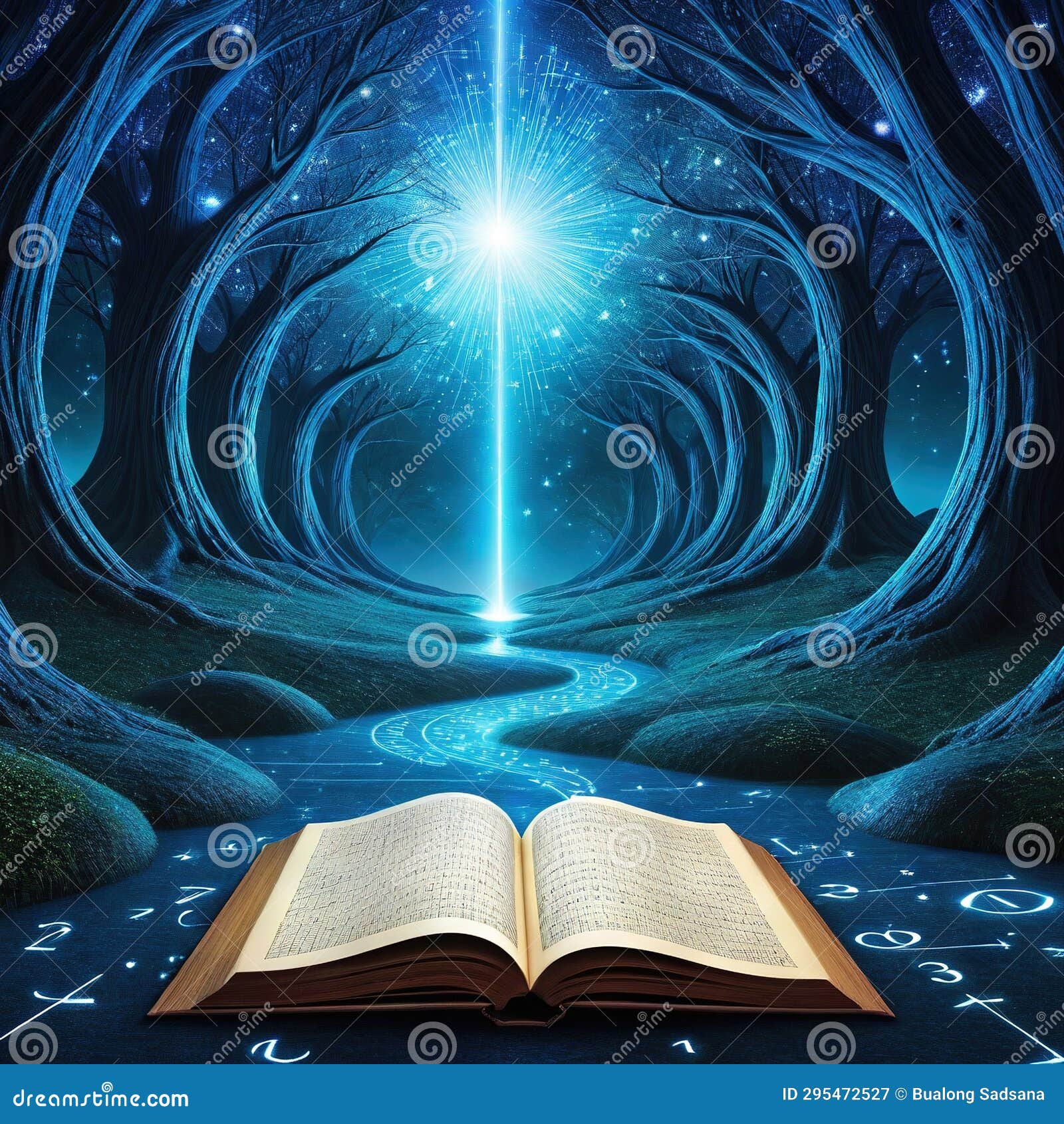 A Fantasy Math Background Featuring Imaginary Mathematical Equations ...