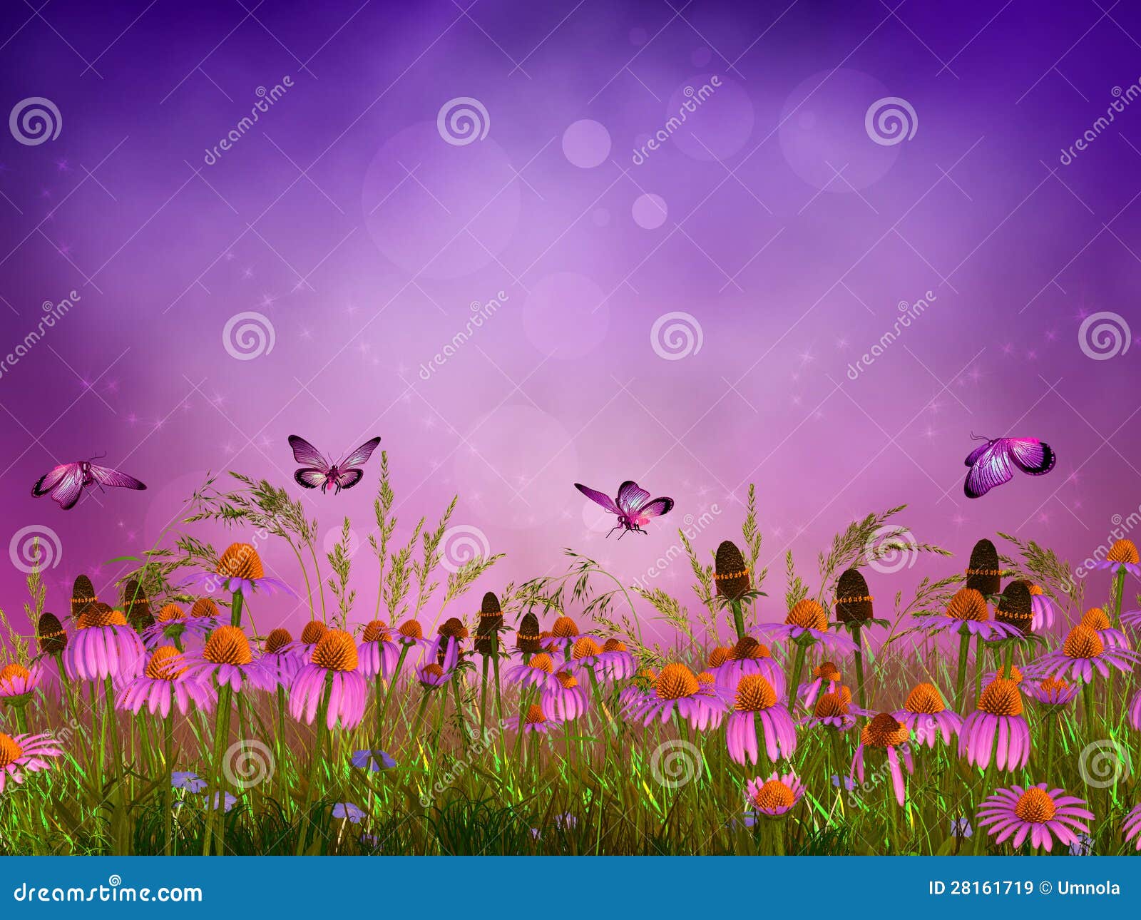 Fantasy meadow stock image. Image of romantic, light - 28161719