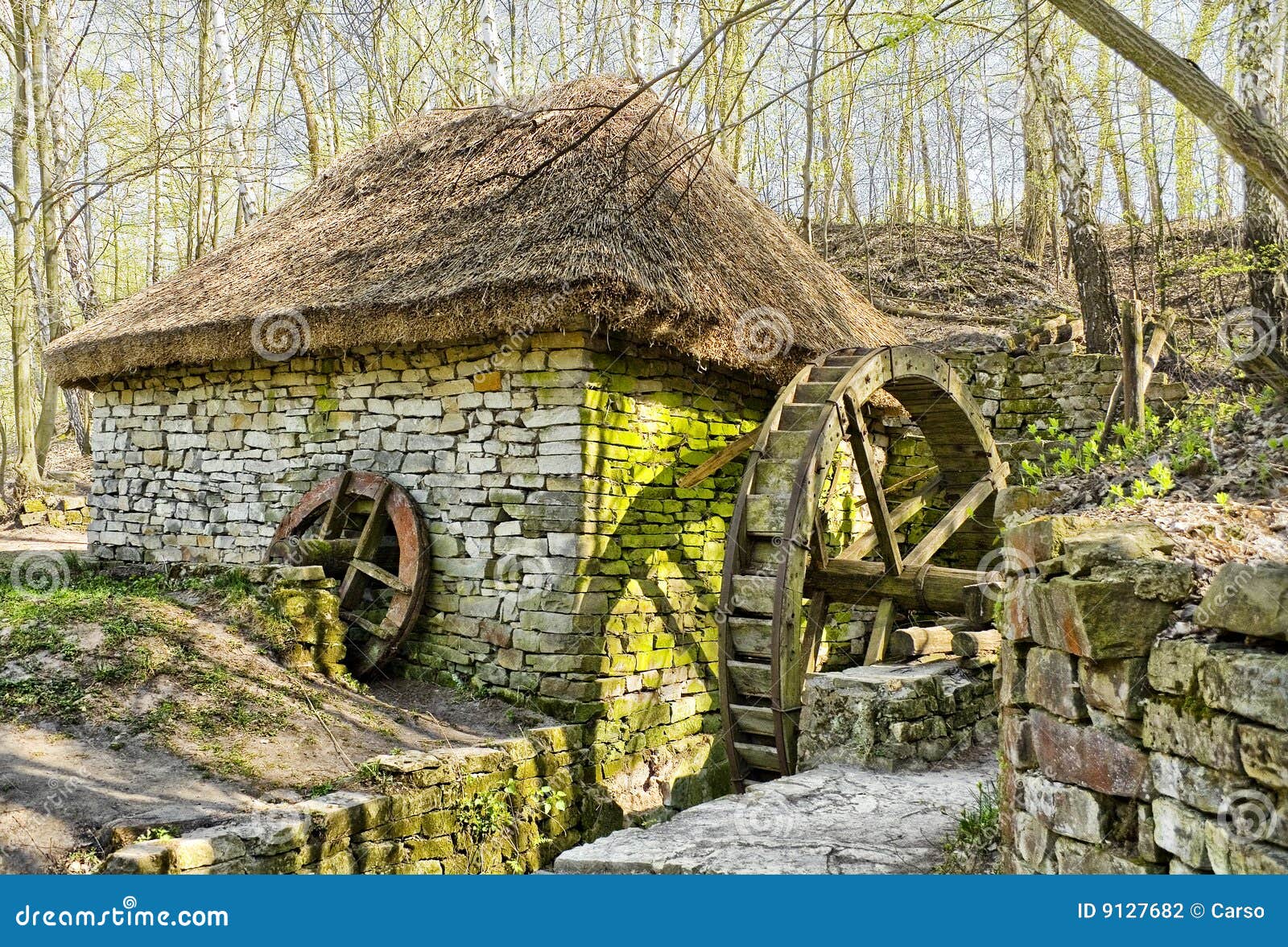 Fantasy mill stock photo. Image of thatch, morning, ethnographic - 9127682