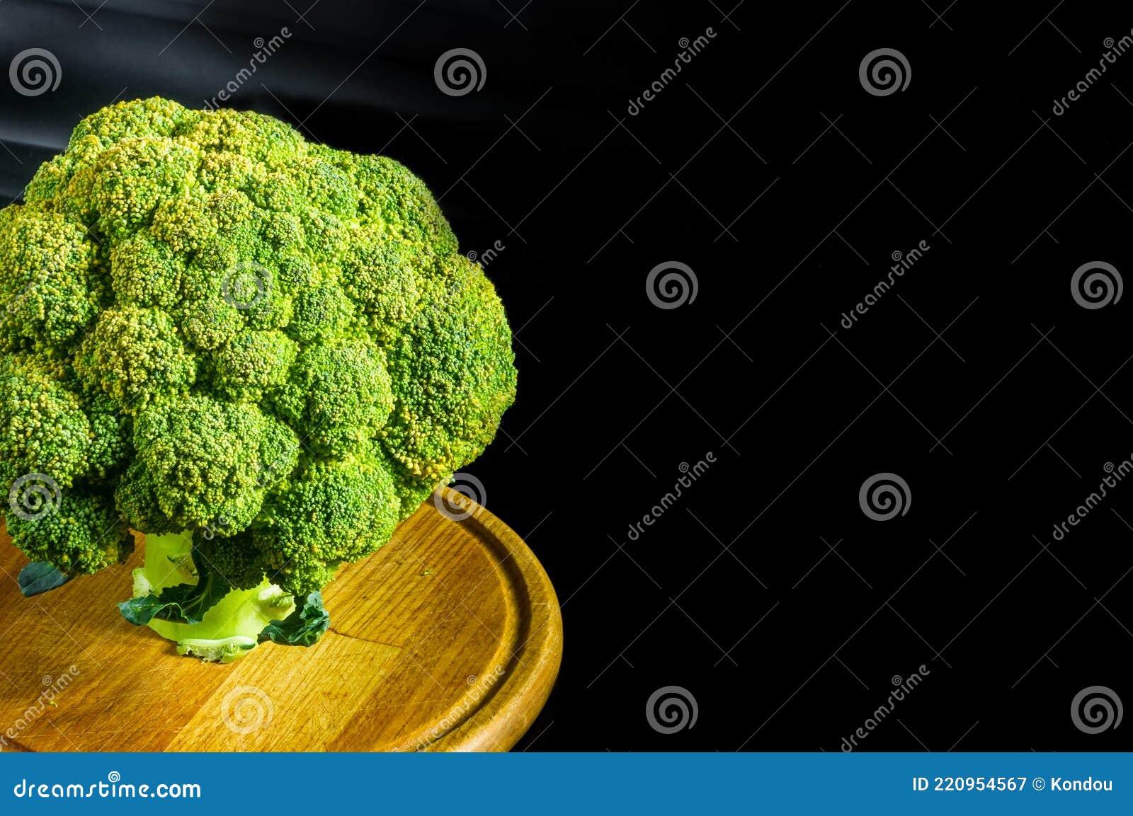 Fantasy Mini Landscape - Tree Made with Broccoli on a Black Background ...