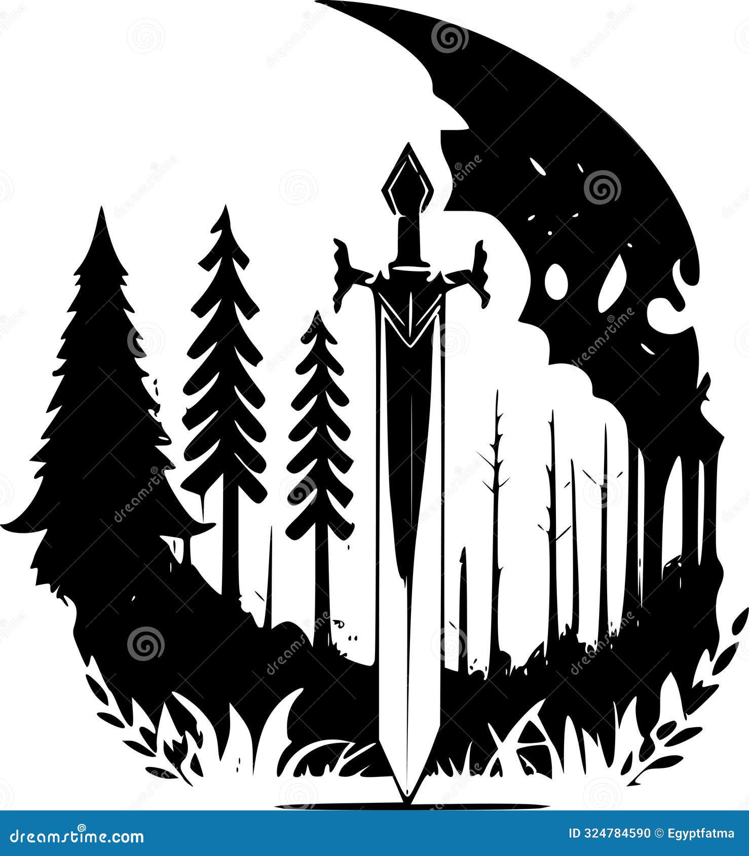 Fantasy - Minimalist and Simple Silhouette - Vector Illustration Stock ...