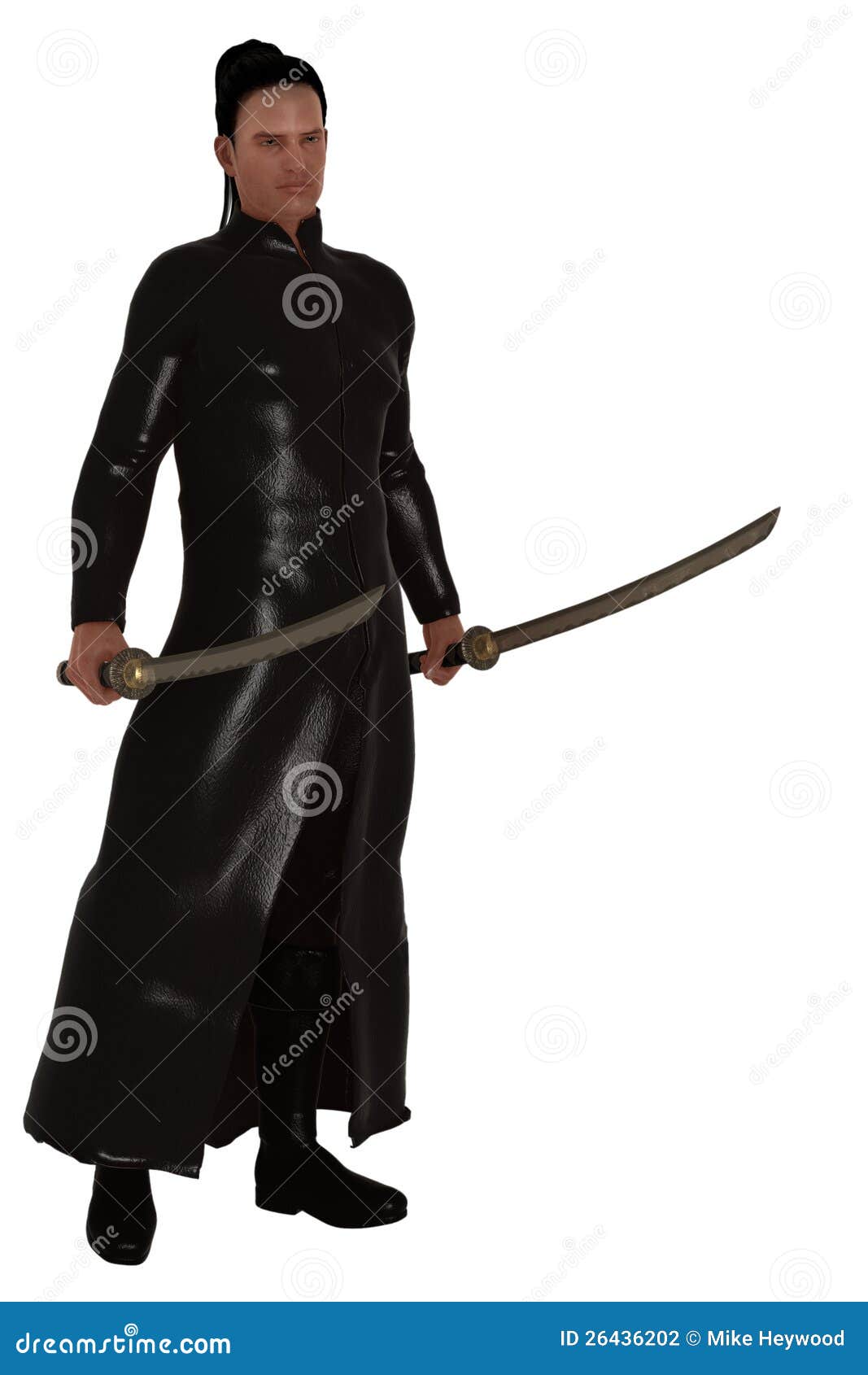 Fantasy Modern Day Swordsman Stock Photo - Illustration of male, katana ...