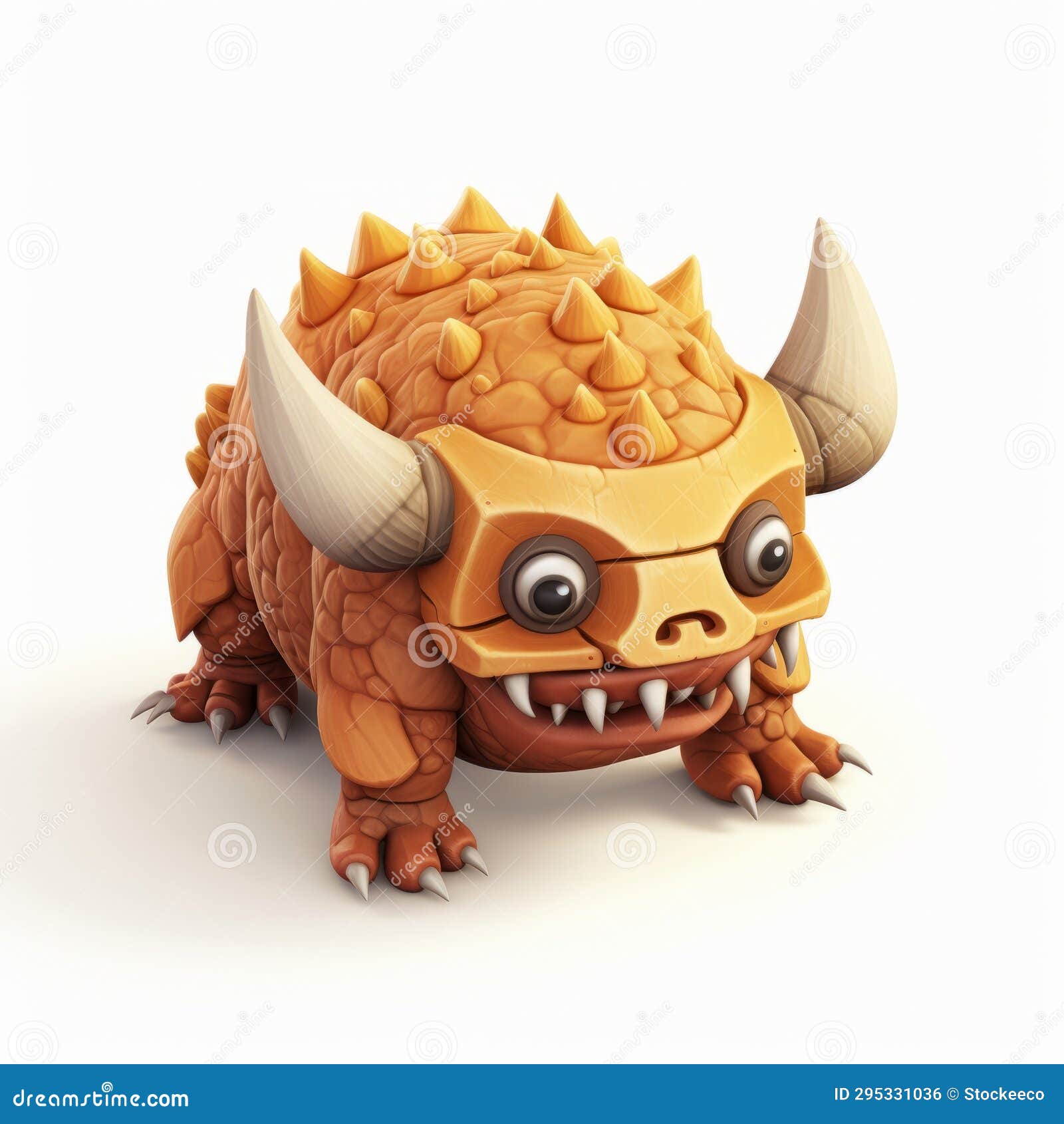 Fantasy Monster 3d Illustration: Spiky Mounds Inspired Isometric ...
