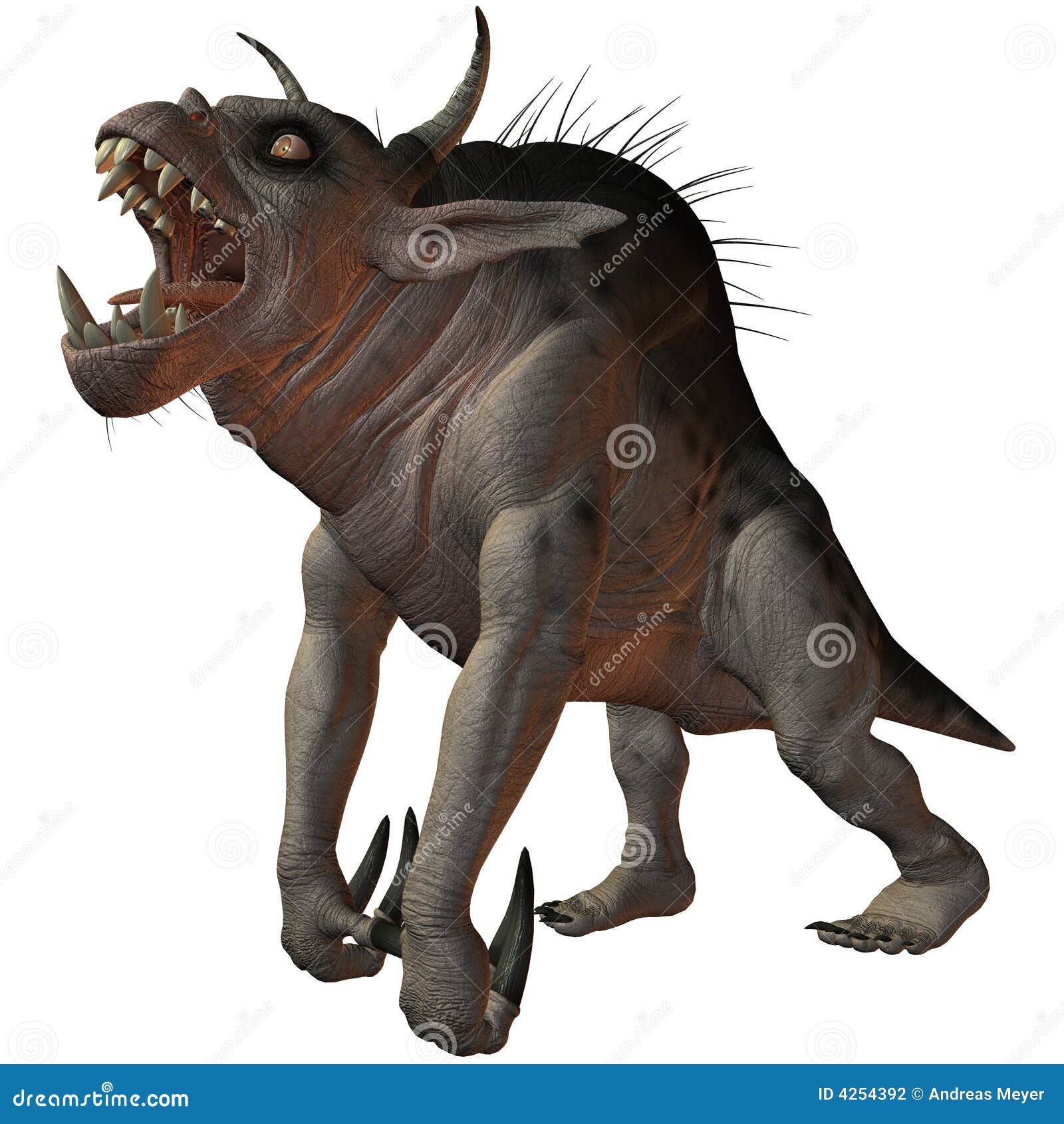 Fantasy Monster stock illustration. Illustration of ancient - 4254392