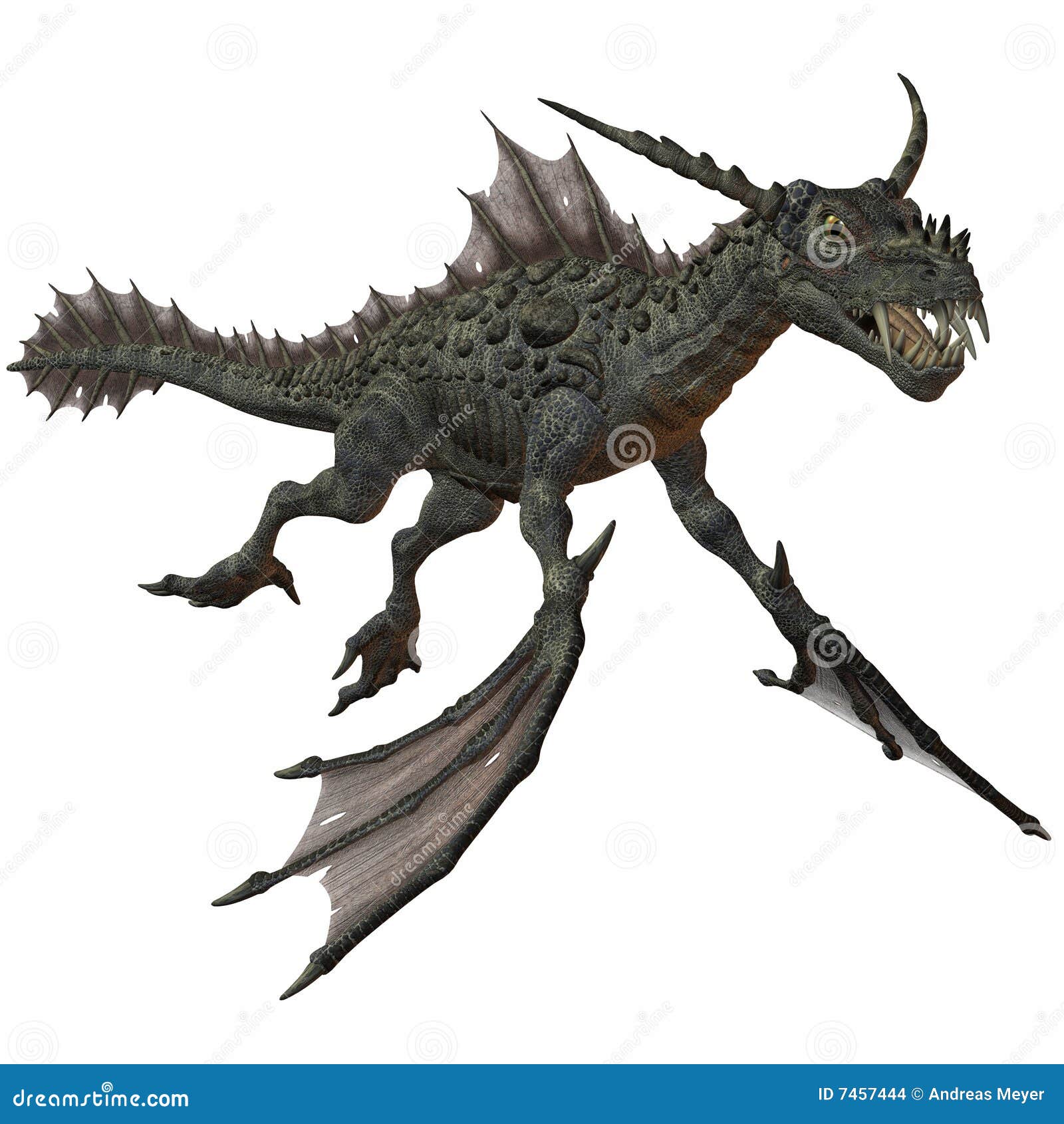Fantasy Monster stock illustration. Illustration of creature - 7457444