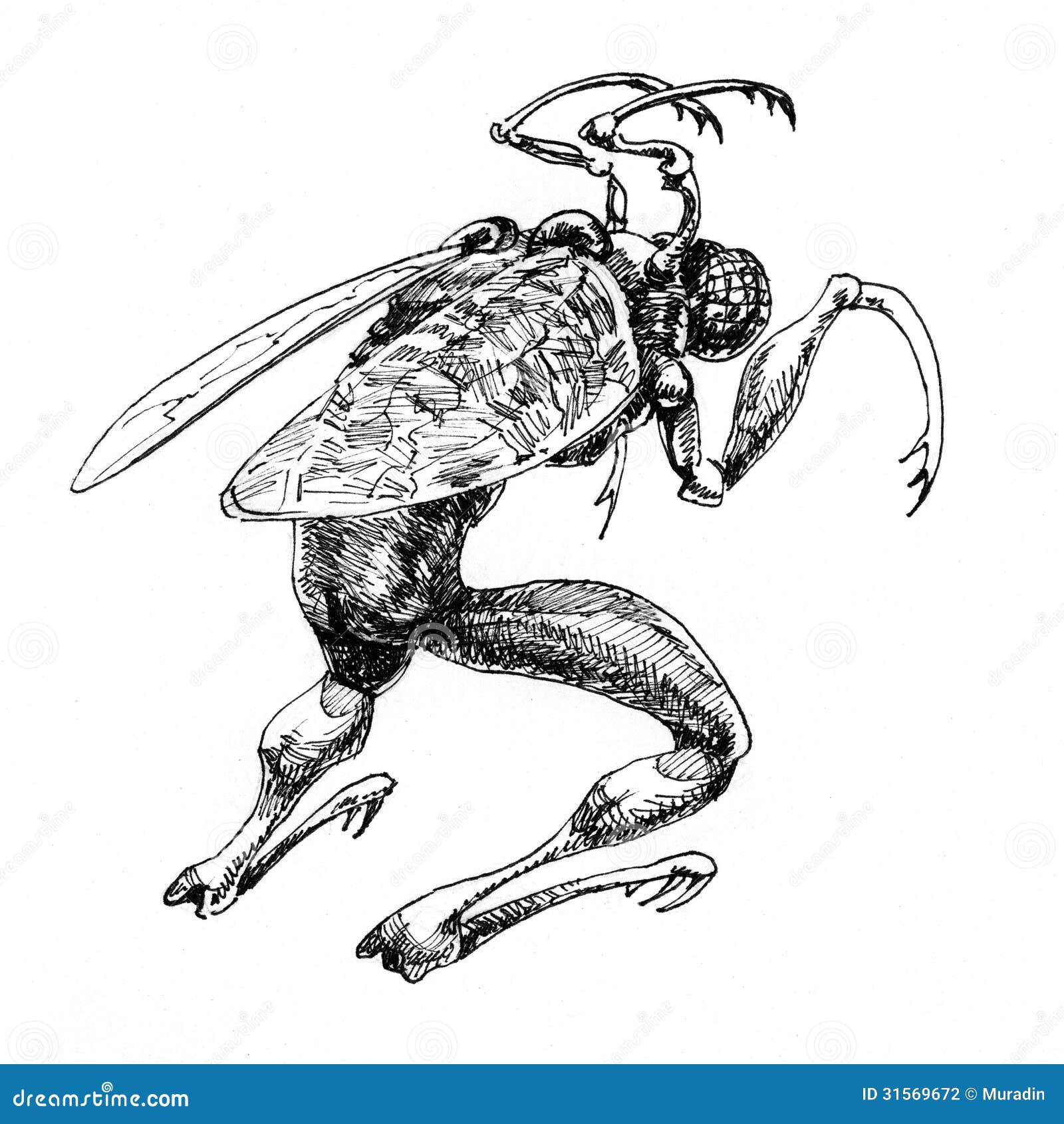 Fantasy monster stock illustration. Illustration of insect - 31569672