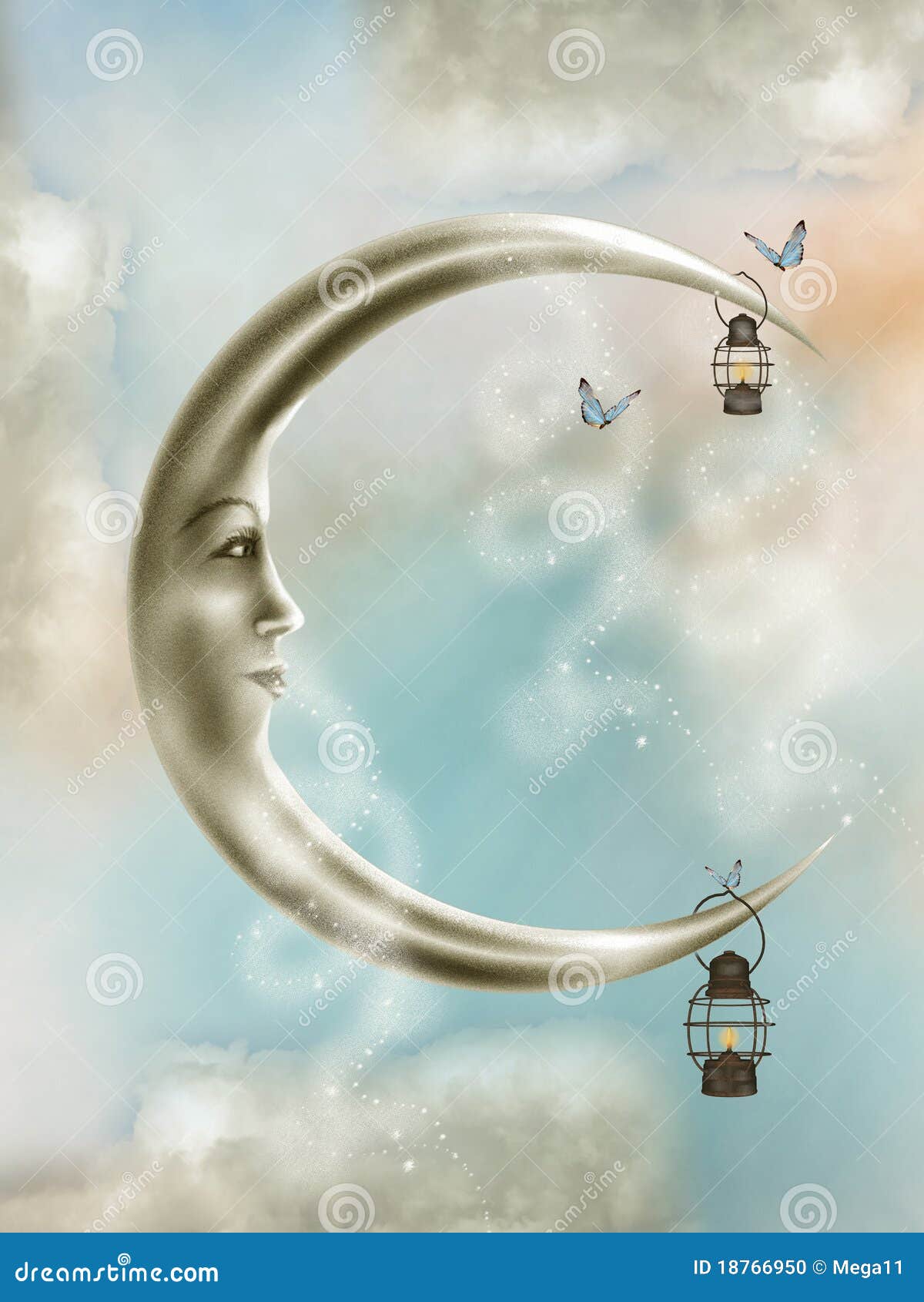 Fantasy Moon With Craters 2D Cartoon Object Vector Illustration ...