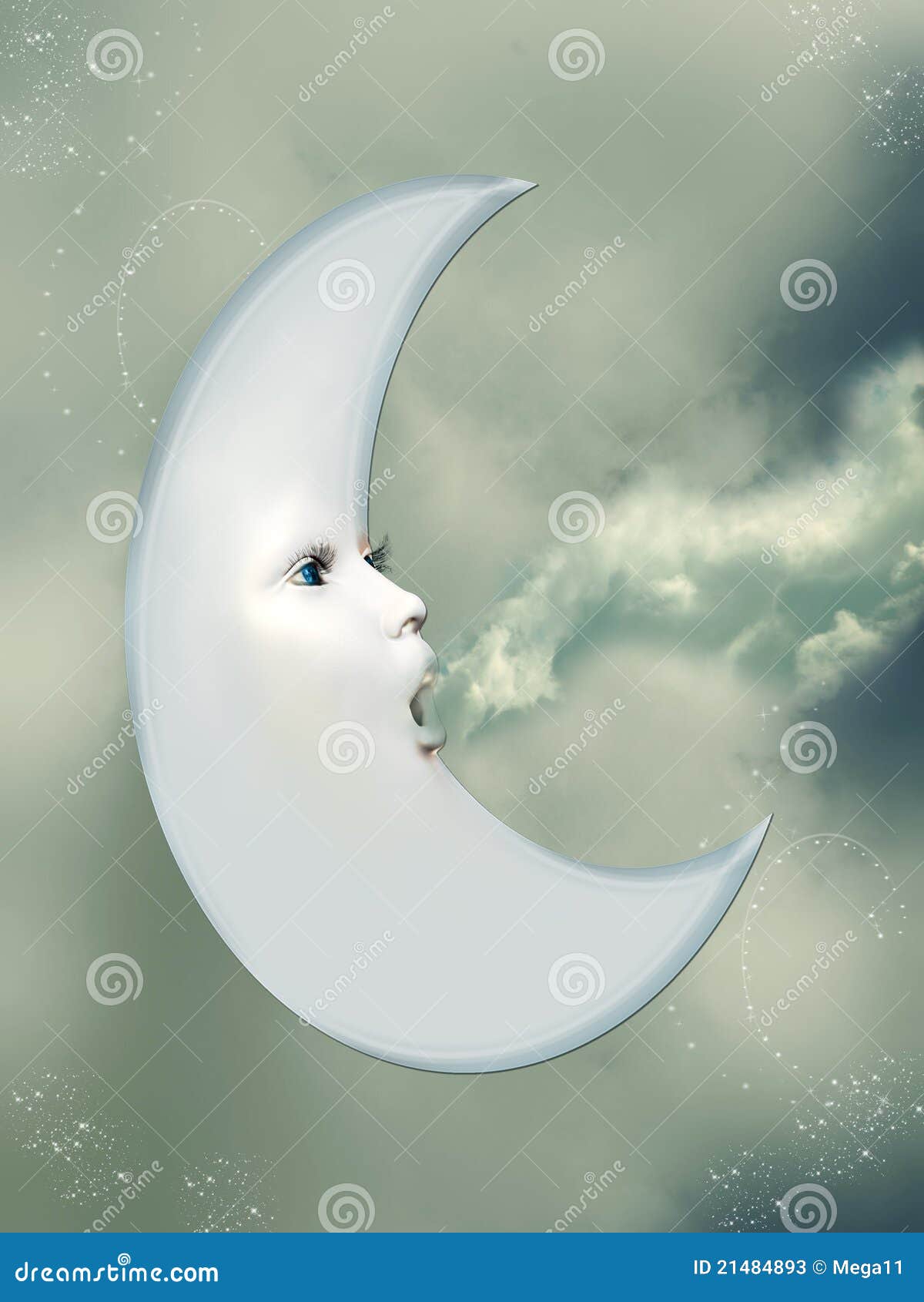 Fantasy moon stock illustration. Illustration of path - 21484893