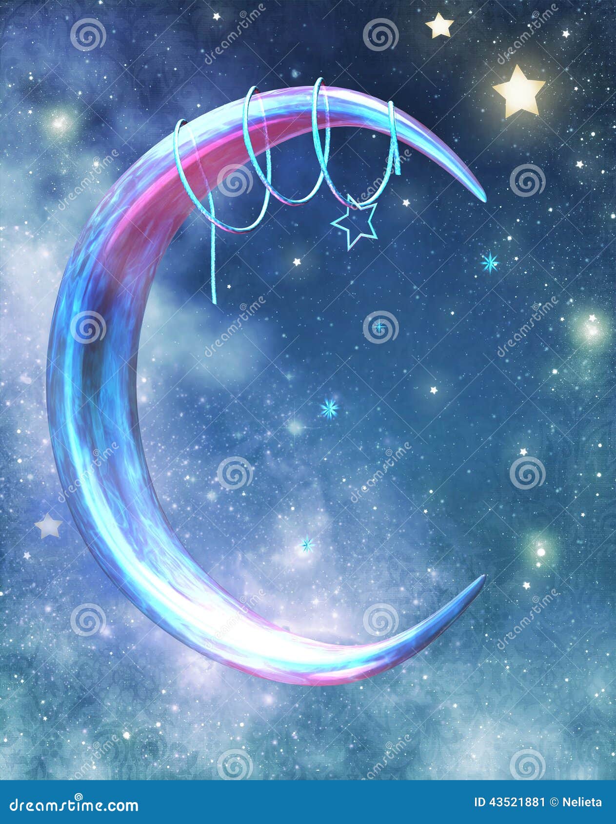 Fantasy Moon With Craters 2D Cartoon Object Vector Illustration ...