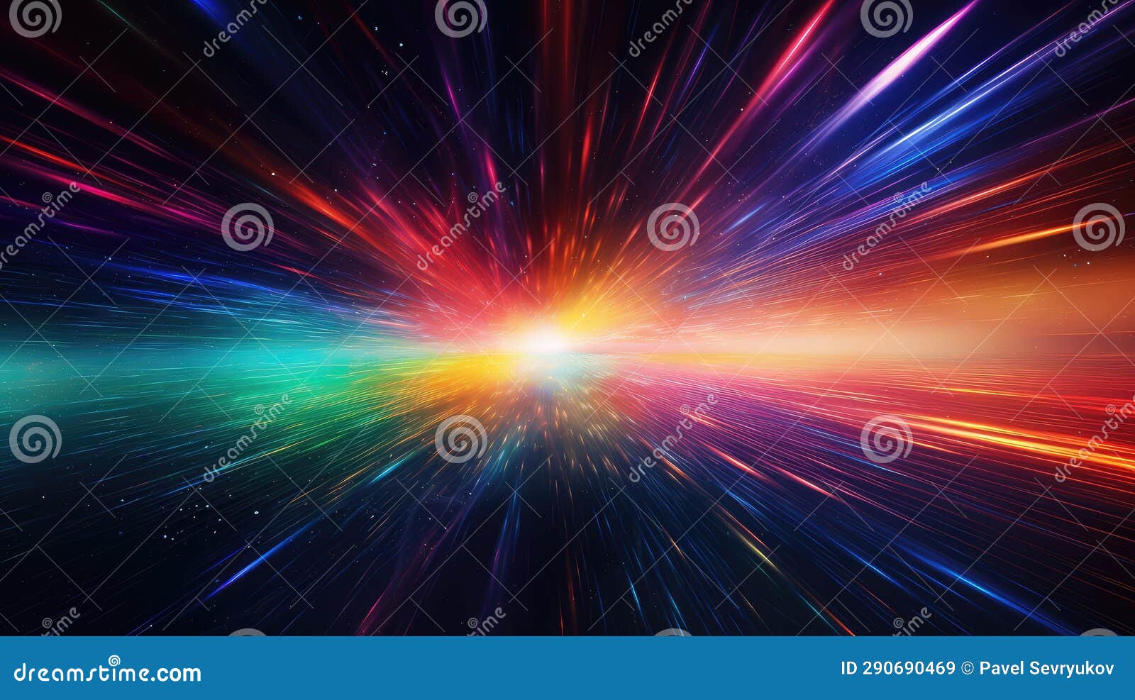 Fantasy neon comet trails stock illustration. Illustration of galaxy ...