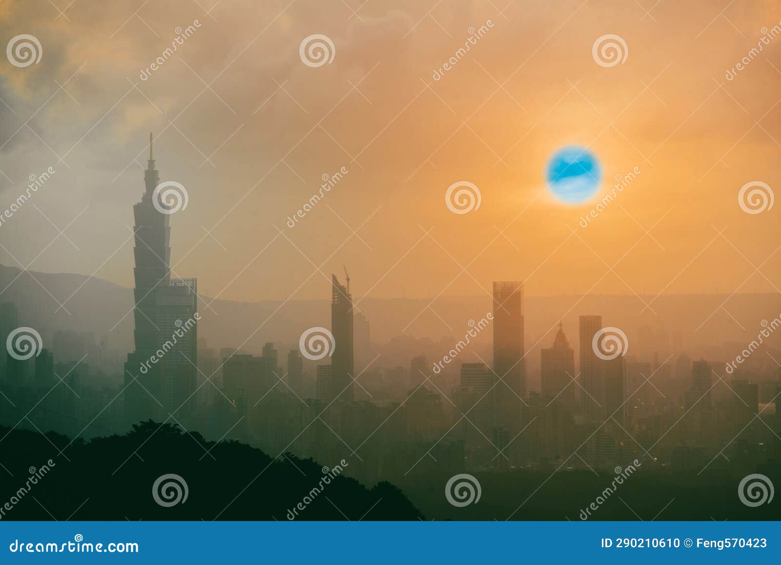 Fantasy Orange Sky. Dynamic Clouds at Sunset Stock Photo - Image of ...
