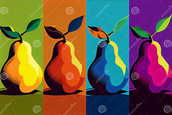 Fantasy Pears, Pop Art, Modern Art Stock Photo - Image of simple ...