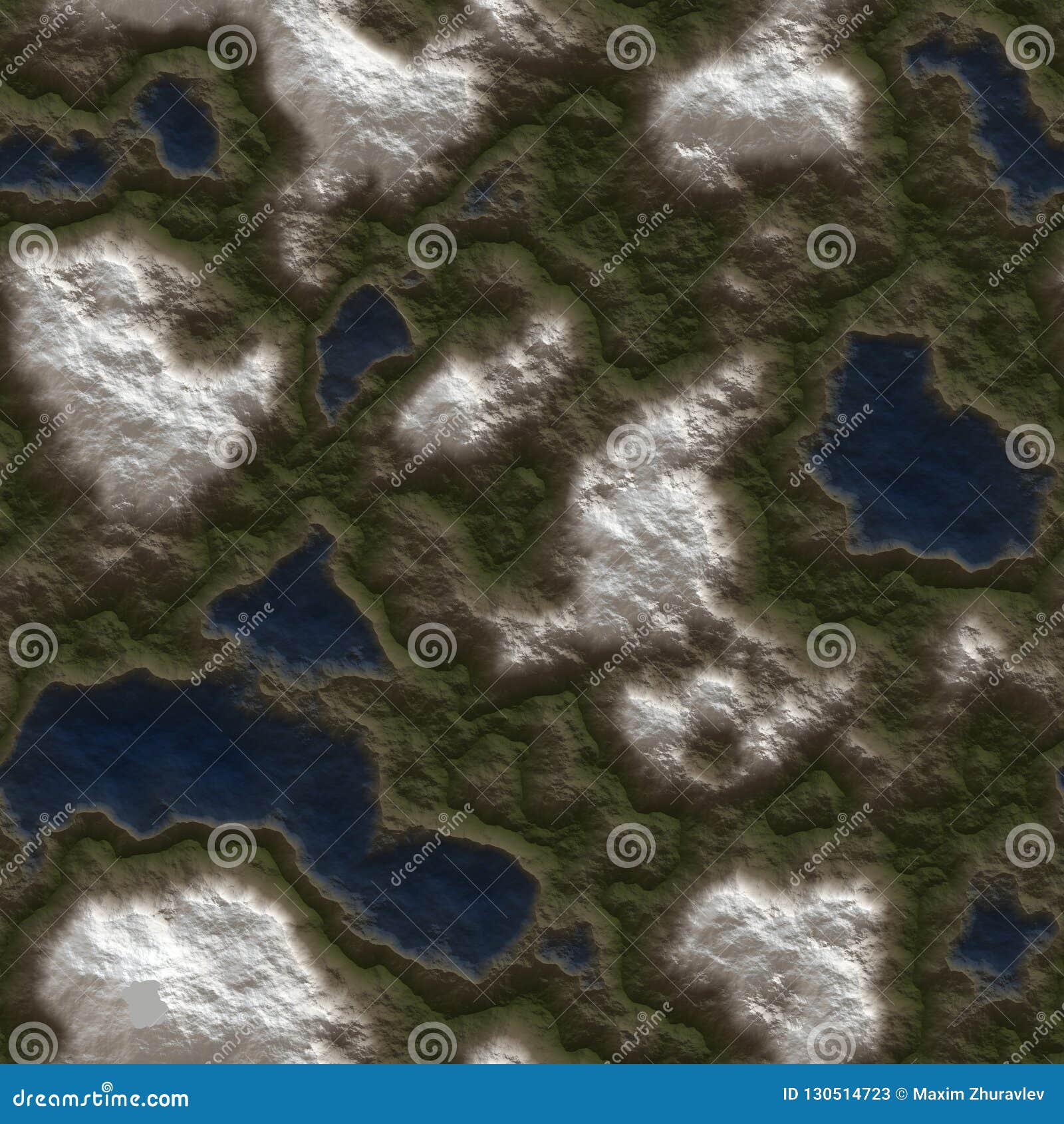 Fantasy Planet Terrain Seamless Texture or Background Illustration ...