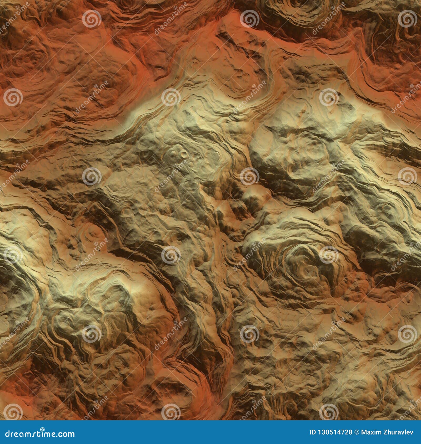 Fantasy Planet Terrain Seamless Texture Or Background Illustration ...