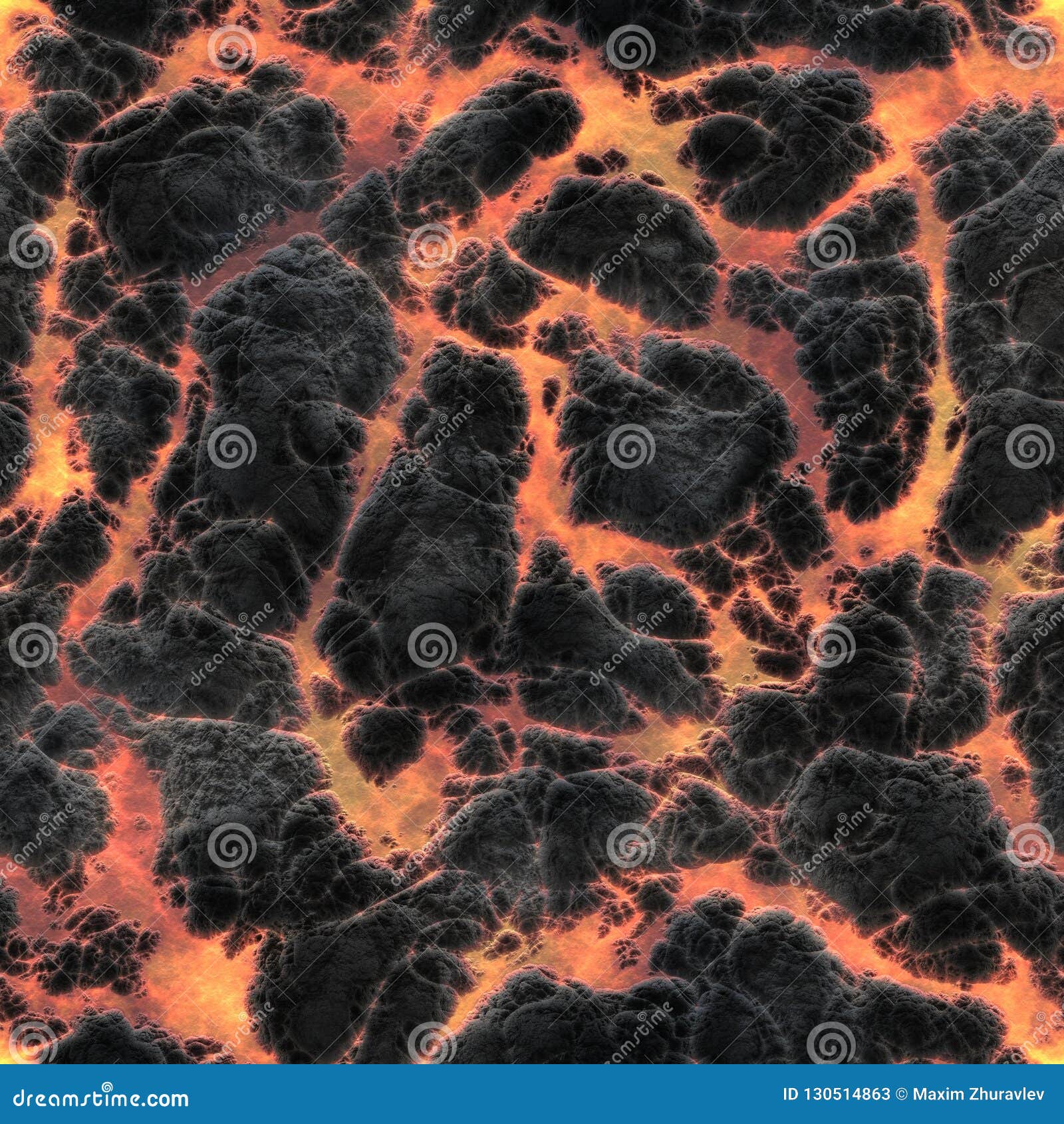 Fantasy Planet Terrain Seamless Texture or Background Illustration ...