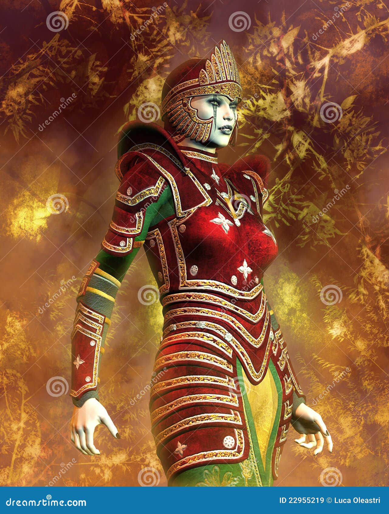 Fantasy princess stock illustration. Illustration of gold - 22955219