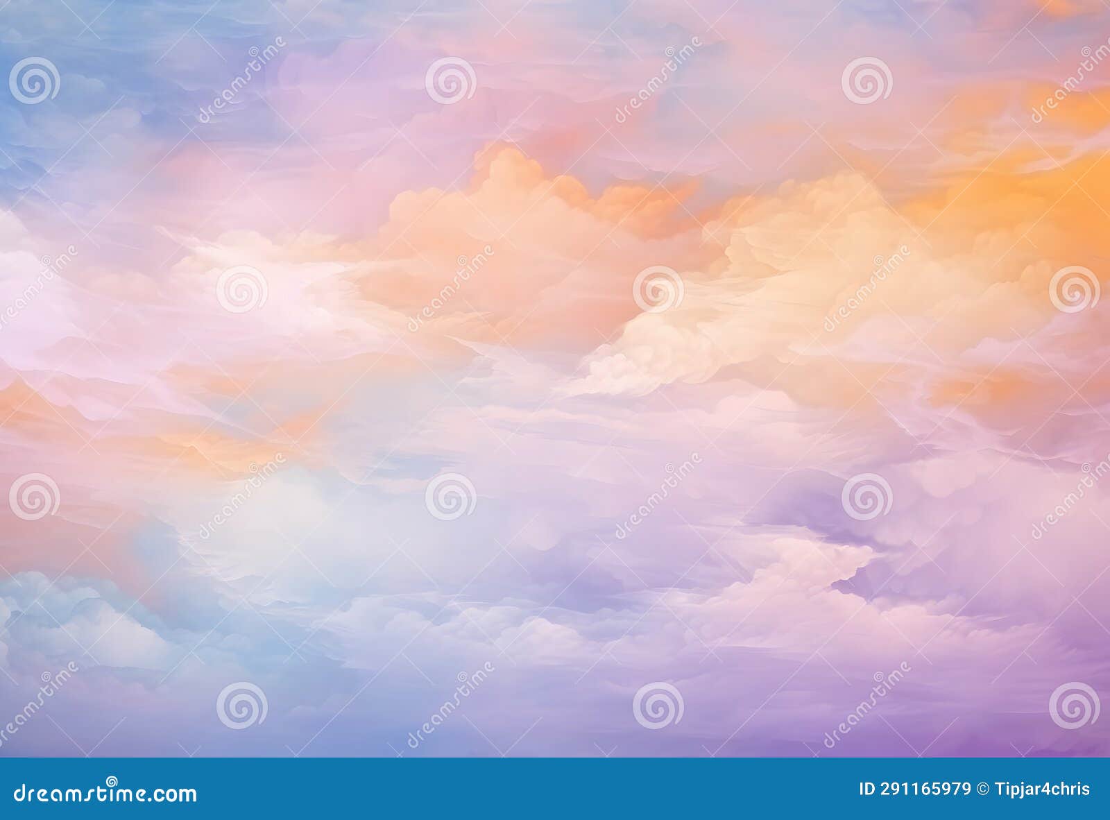Fantasy Rainbow: Blue and Pink Clouds in Dreamy Setting Stock ...