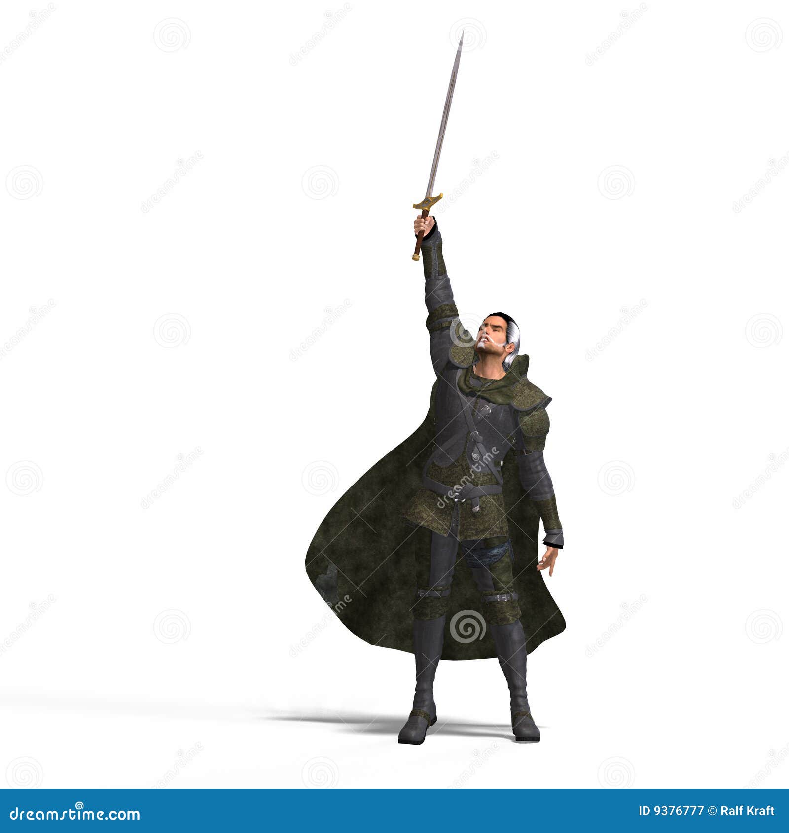 Fantasy Rogue with Sword stock illustration. Illustration of render ...